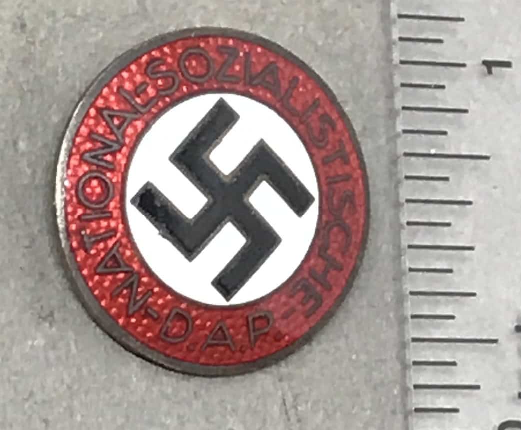 Rare WWII German NSDAP Enamel Badge - Certified Authentic