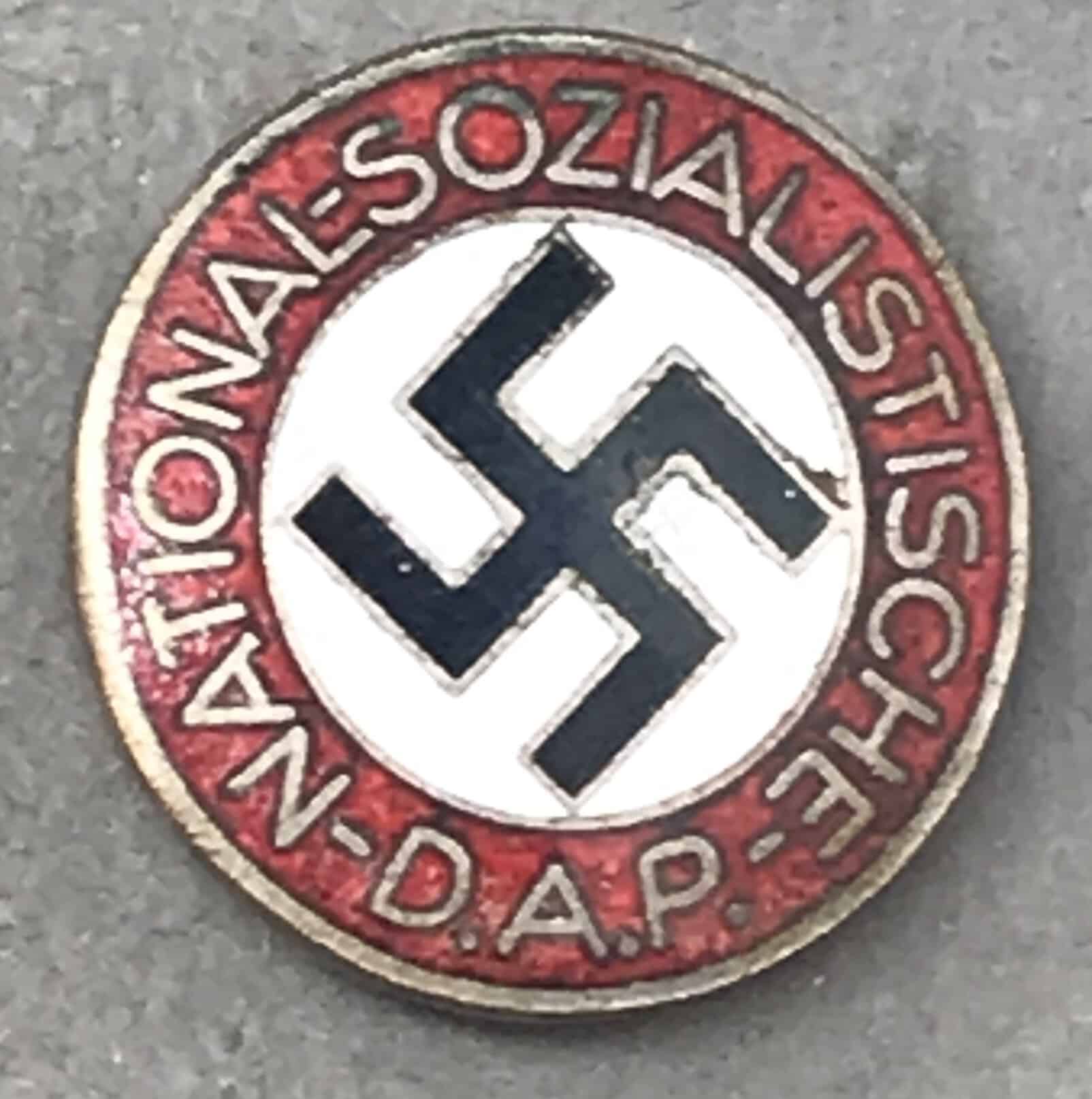 Rare Authentic Nazi Party Enamel Badge - Certified Relic