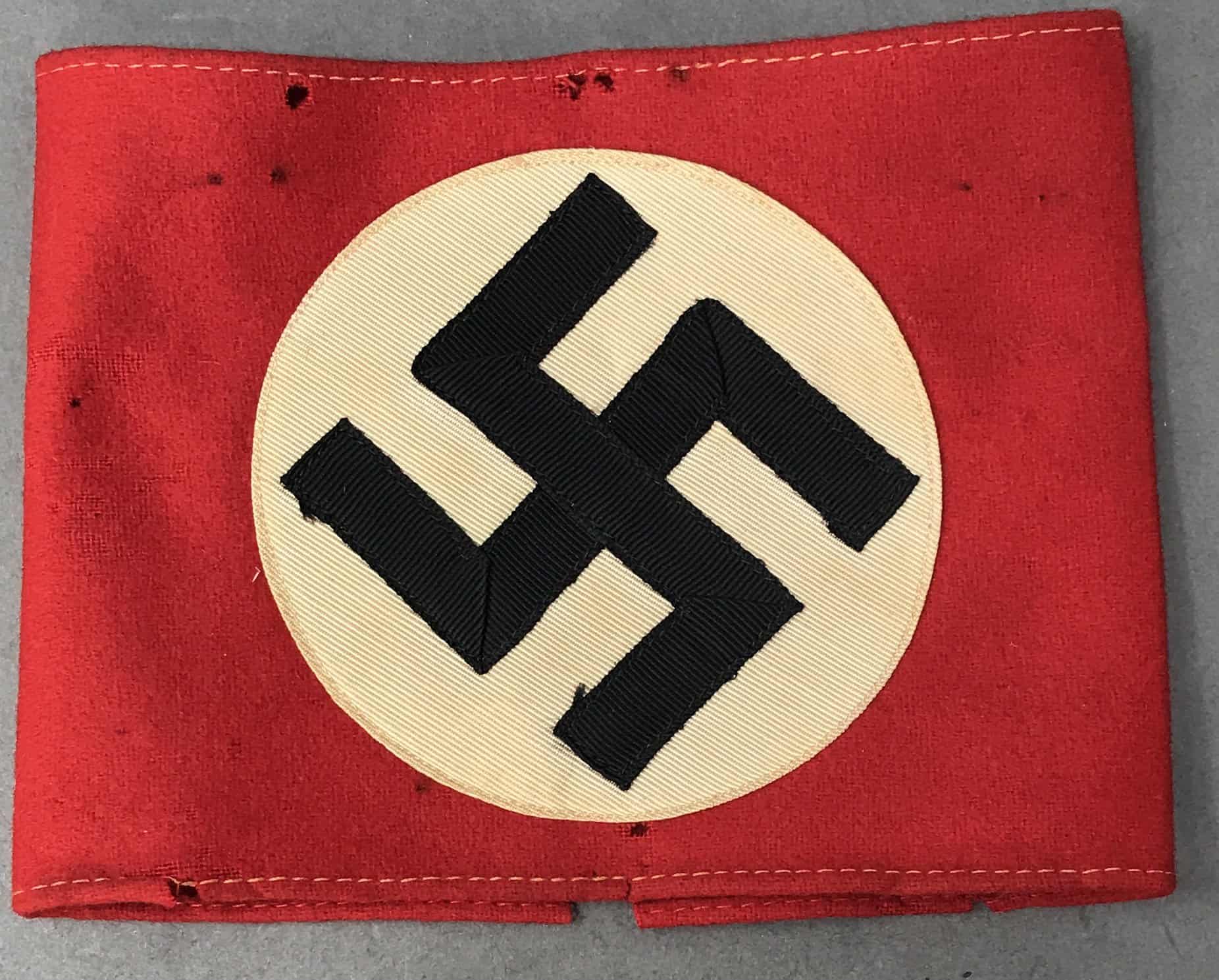 WWII Nazi Armband: Rare Wool Edition Certified by Gettysburg