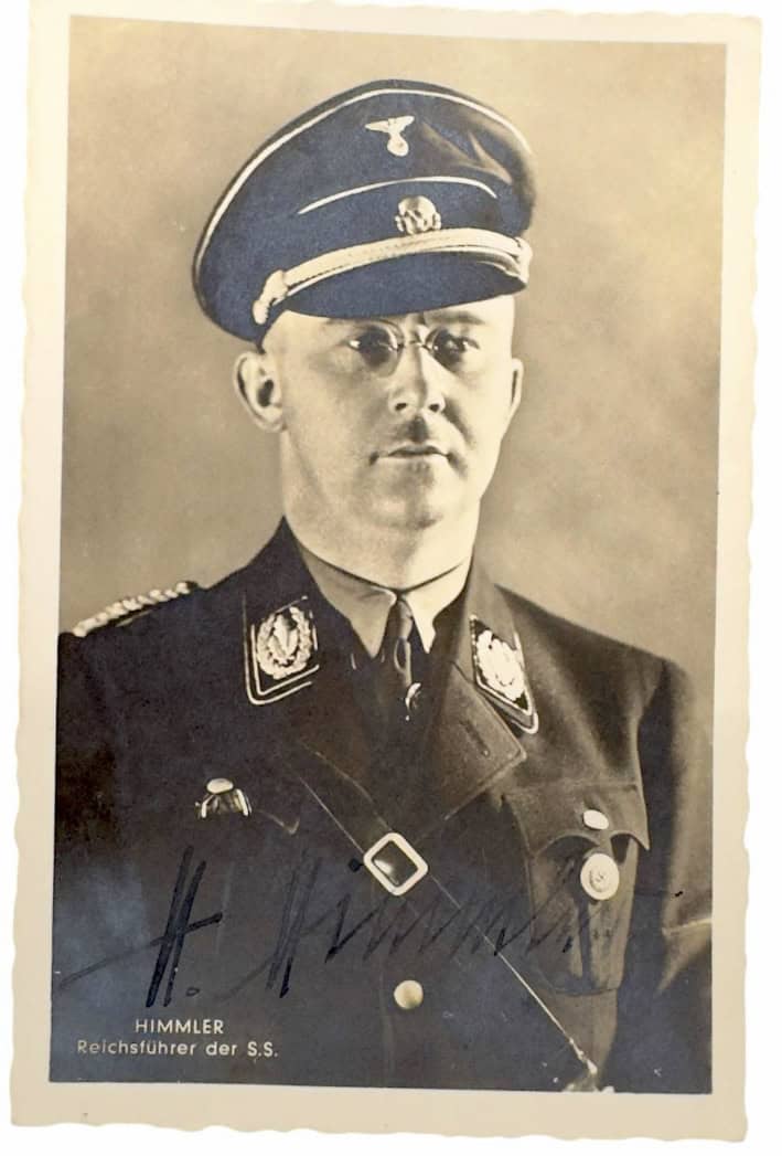 Heinrich Himmler Signed WWII Photo - Certified & Rare