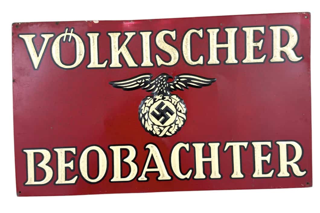 Rare WWII German Nazi Party Sign - Authentic & Certified