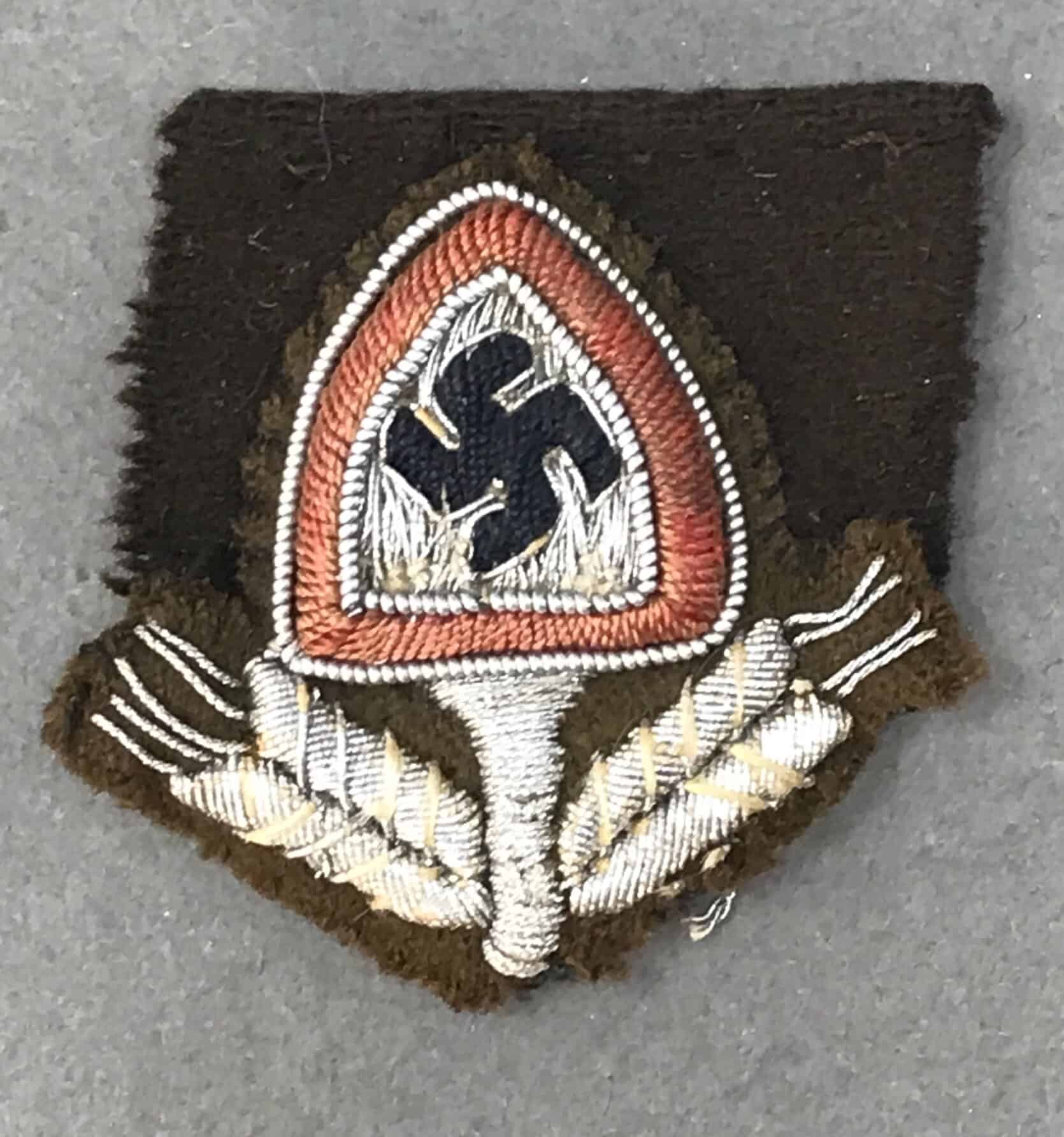 Rare WWII German RAD Officer Cap Insignia - Certified