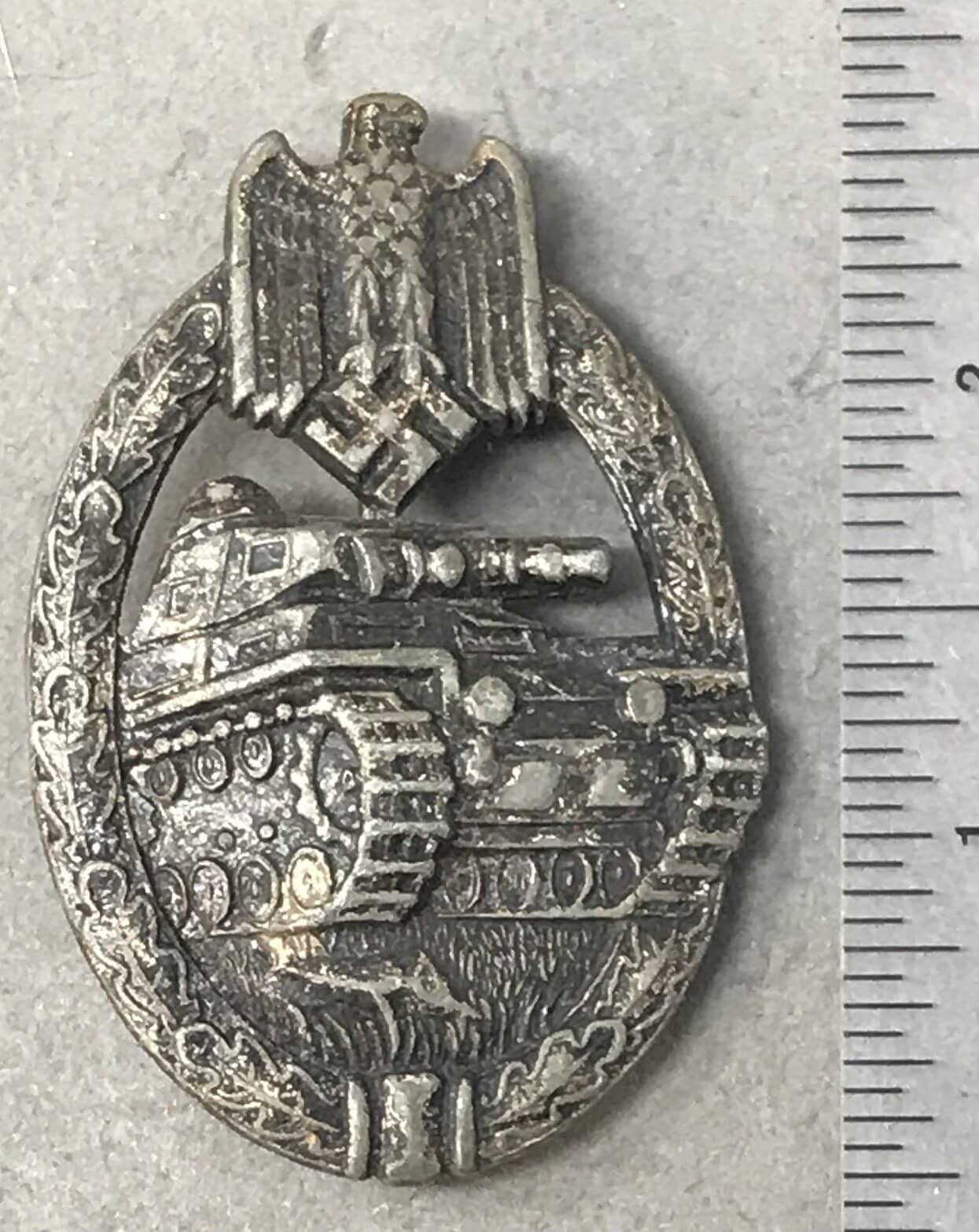 Rare WWII German Bronze Panzer Assault Badge - Certified