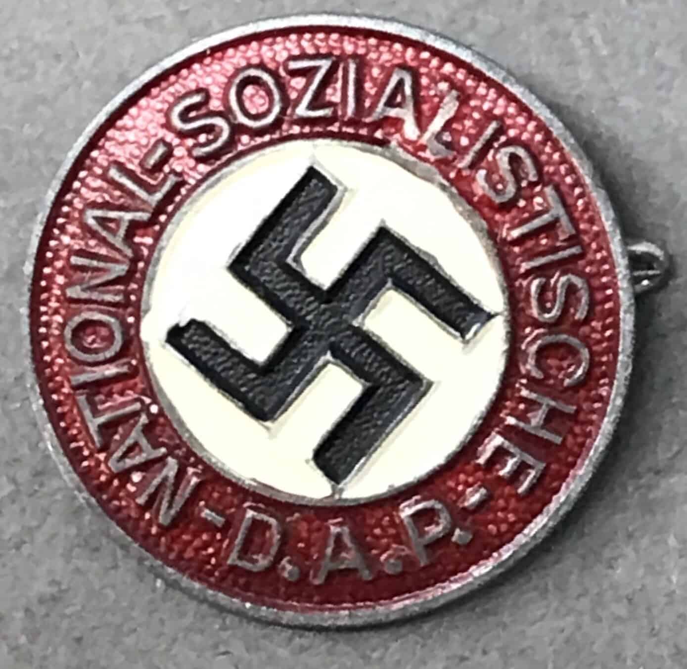 NSDAP Party Badge with History Certification