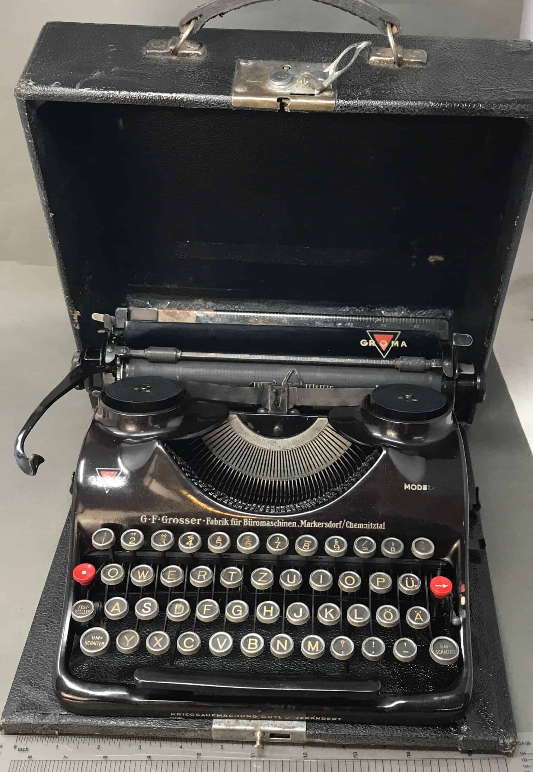 Rare WWII German SS Typewriter - Authentic Museum Piece