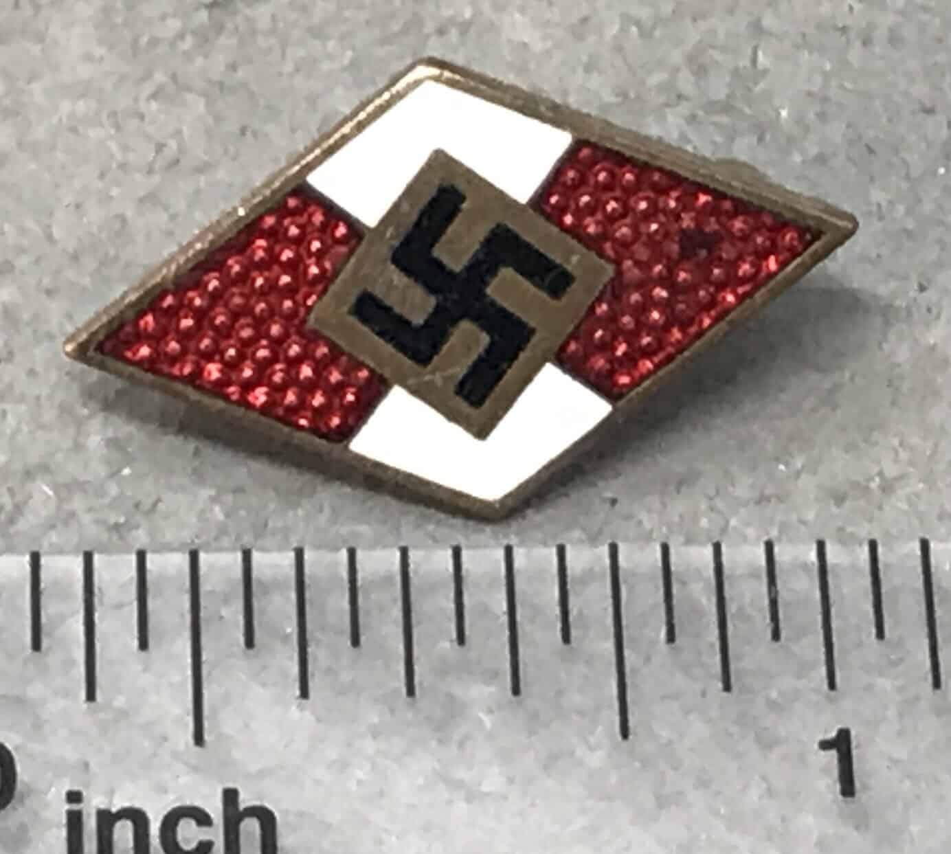 Rare Third Reich Hitler Youth Badge - Authentic & Certified