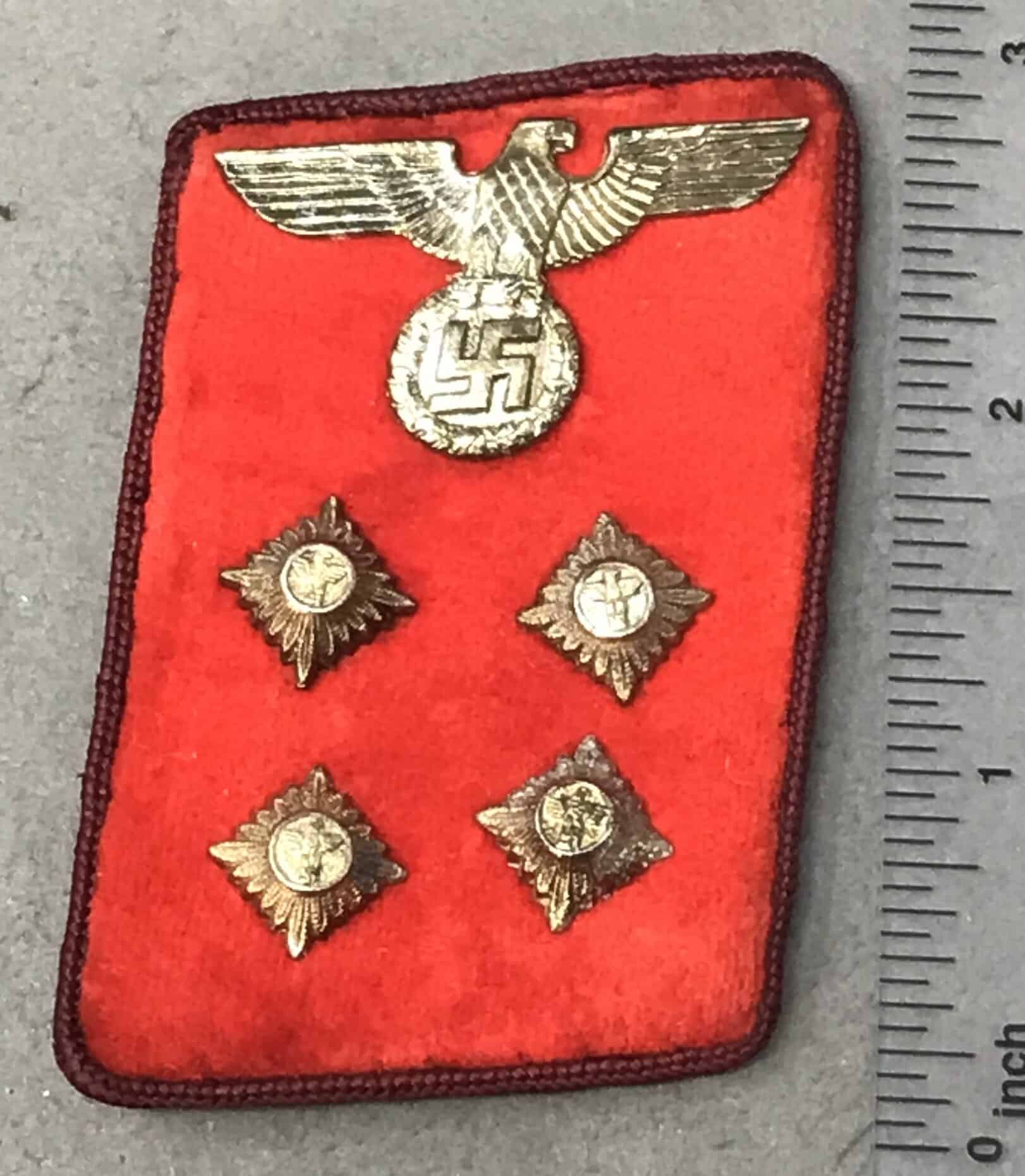 Authentic WWII German Collar Tab NSDAP | Museum COA