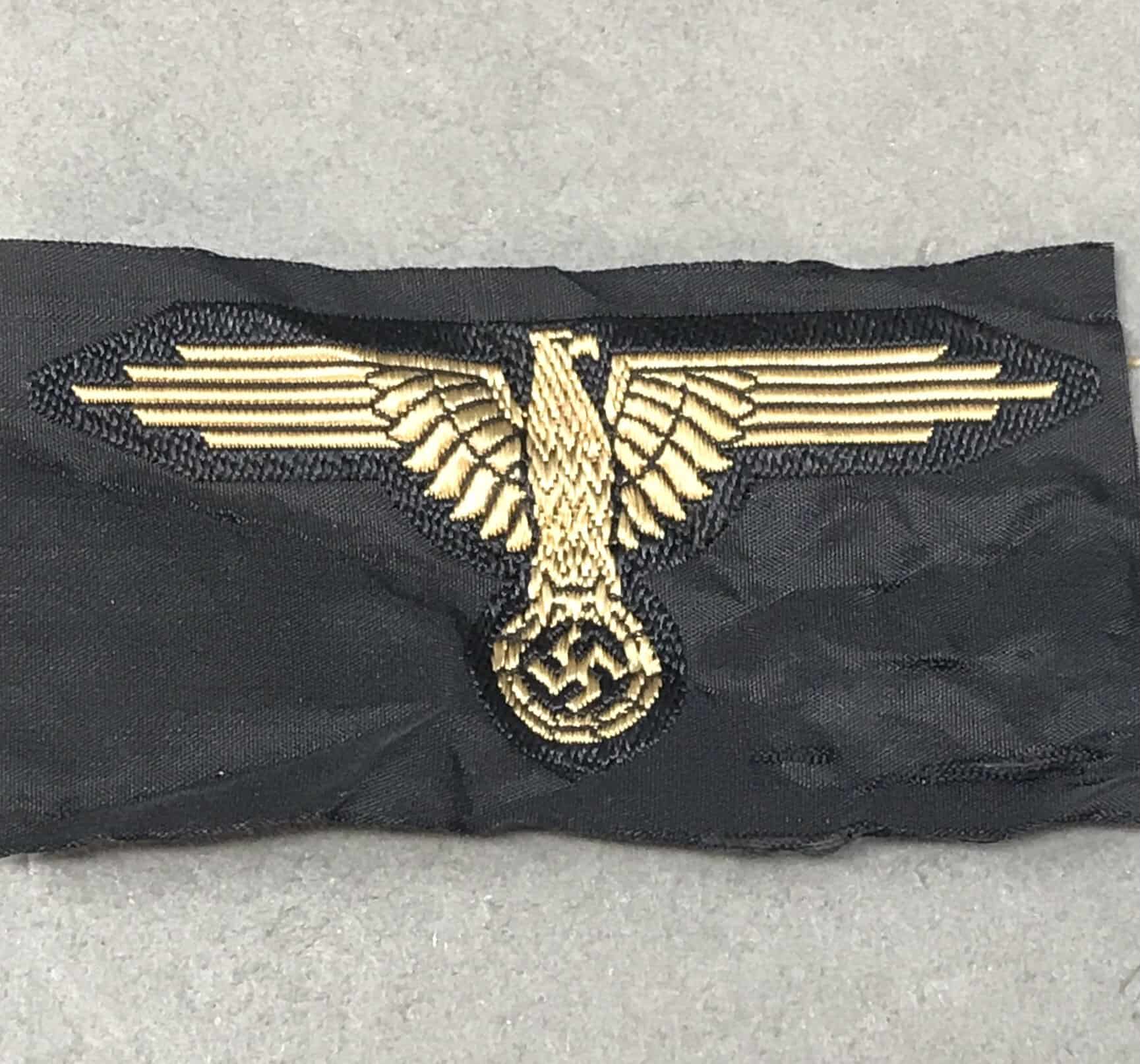 Rare WWII SS Sleeve Eagle: Authentic Gold Thread Variant