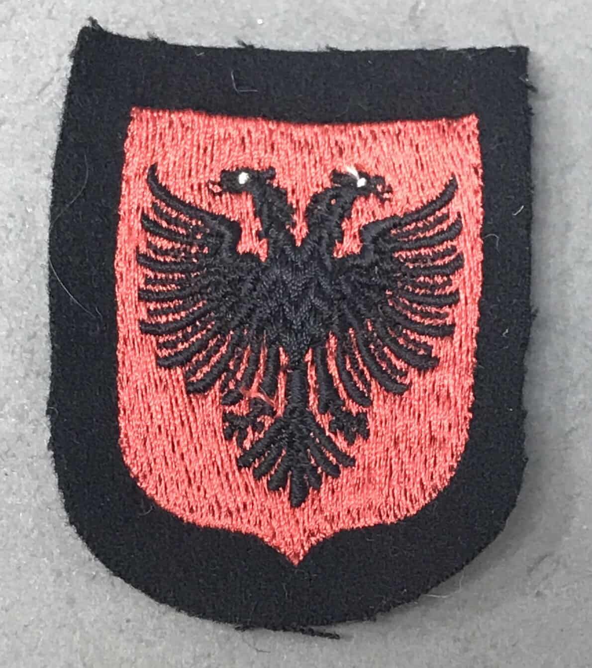 WWII German SS Albanian Shield - Rare Historical Relic