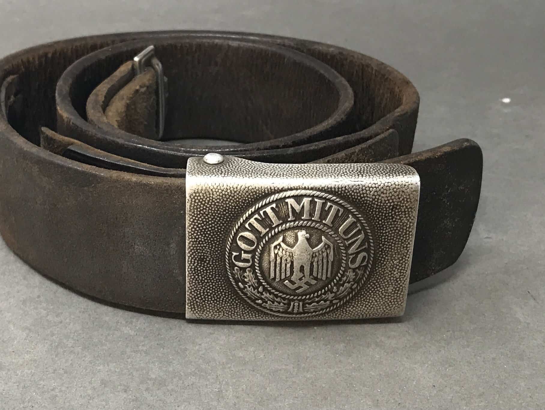 Original WWII German Heer Belt Buckle – Vet Bringback, COA