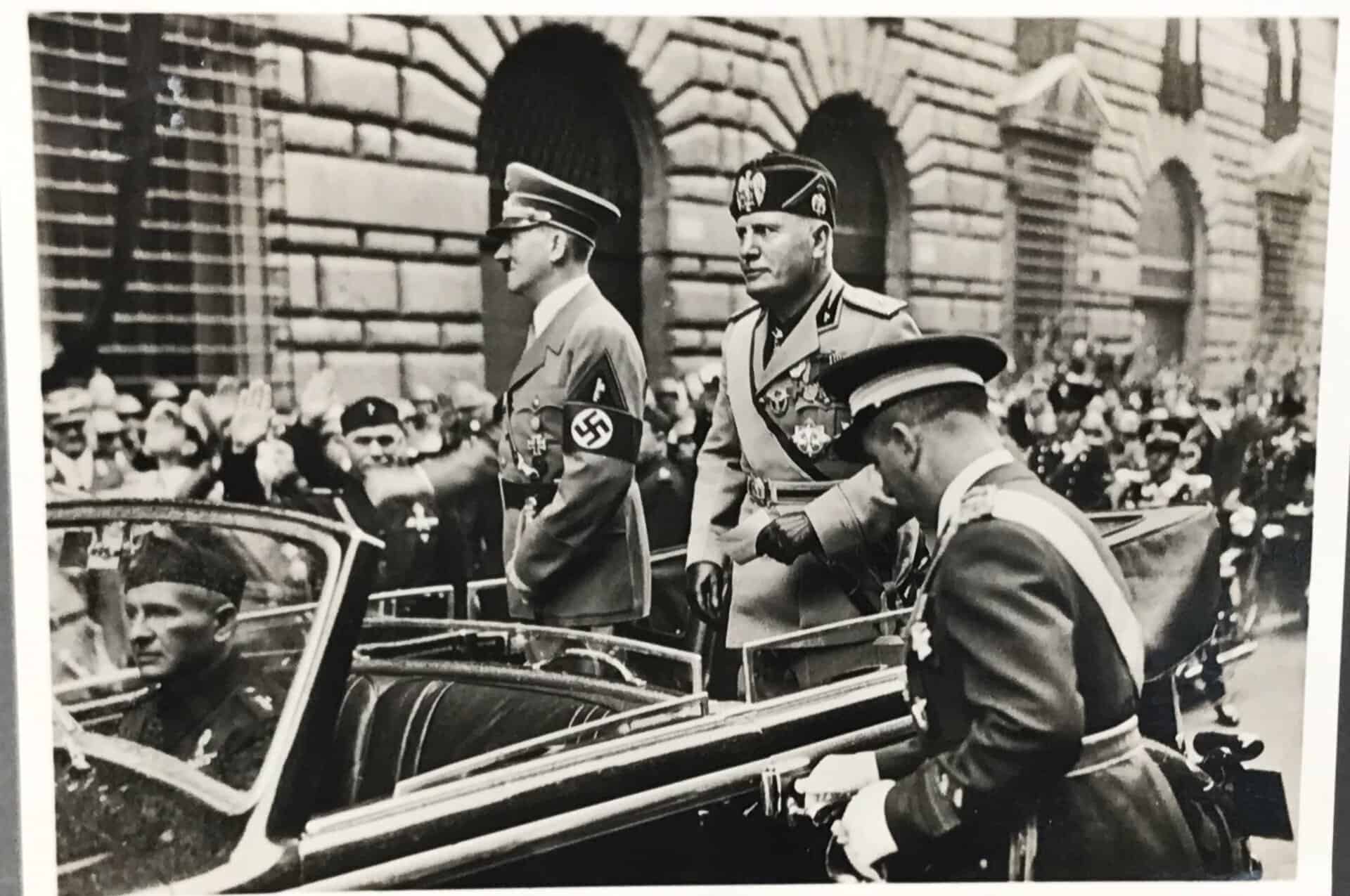 Rare 1938 Hitler & Mussolini Photo – Certified Authentic