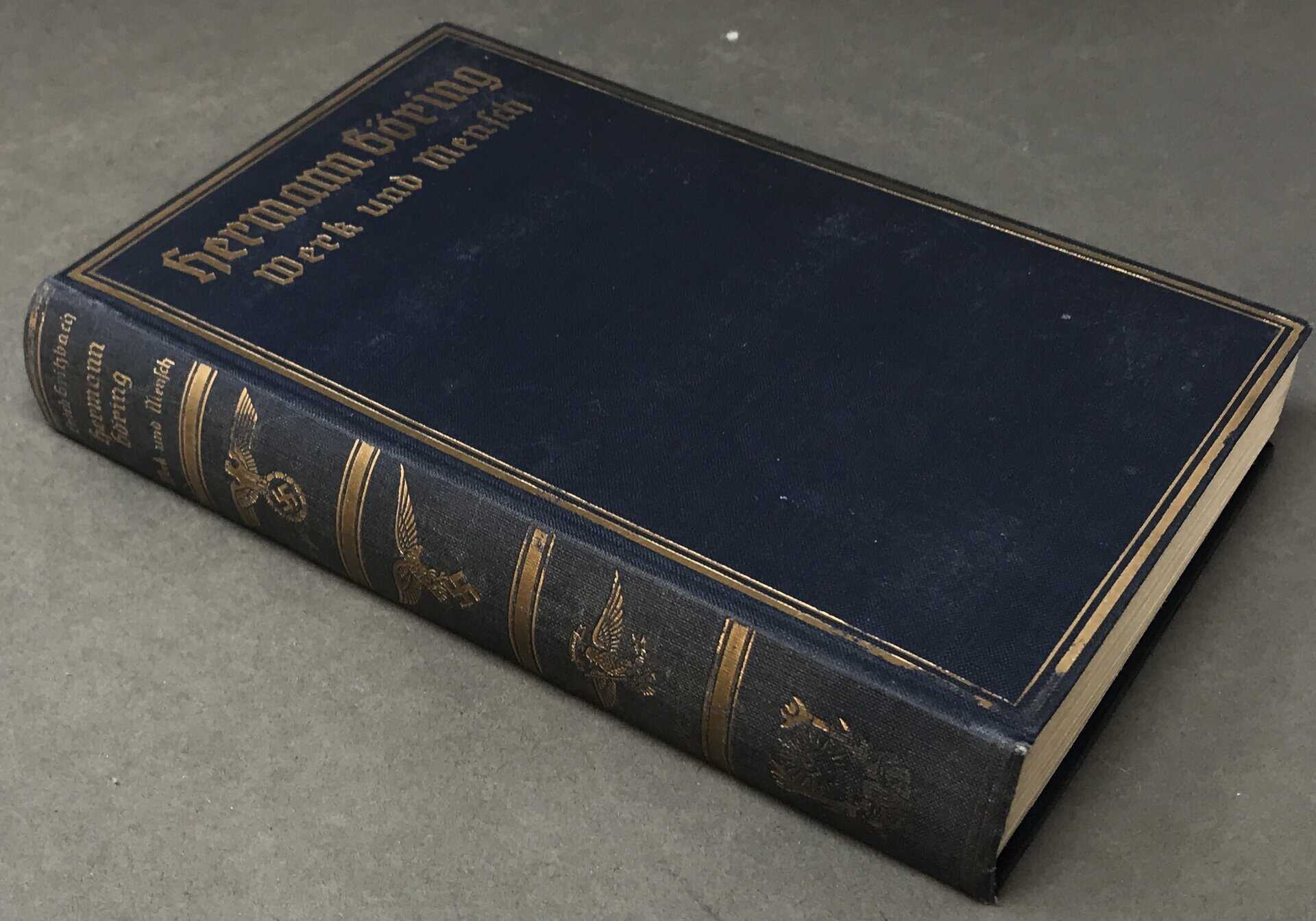 Original 1939 Hermann Goering Book – Gettysburg Museum COA