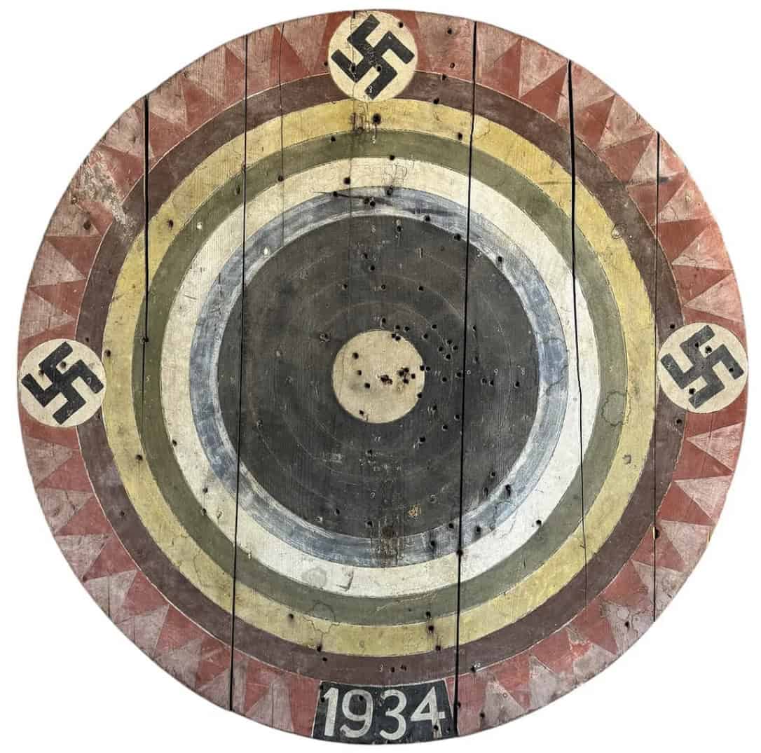 Huge 1934 Hitler Youth Wood Shooting Target | COA