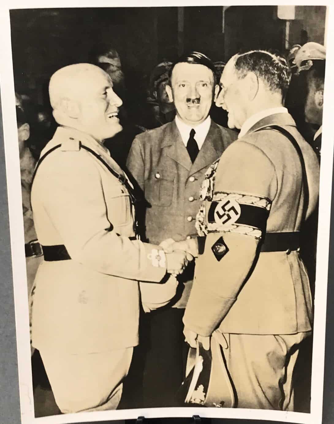 Hitler‑Mussolini 1938 Photo Print | Museum Certified