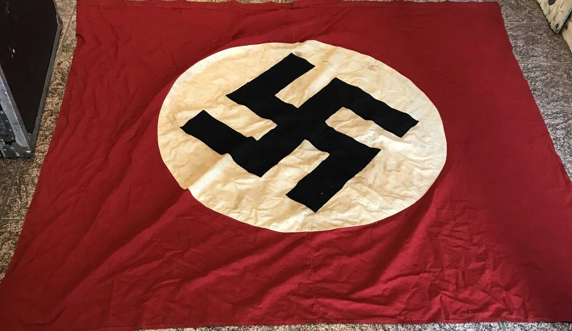 Rare WWII Nazi Party Flag: Certified War Relic for Sale