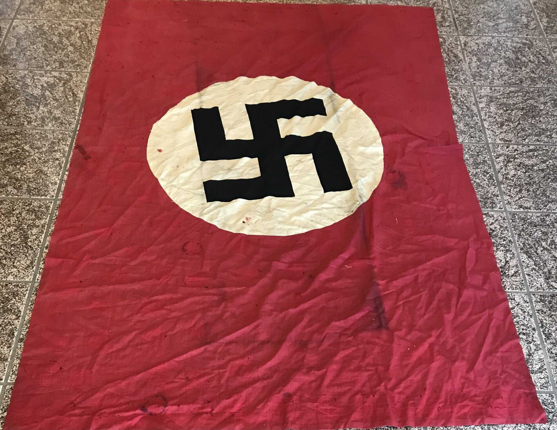 Rare WWII German Nazi Party Flag: Authentic War Relic