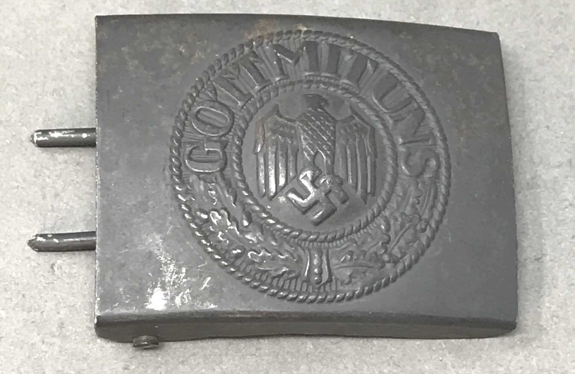 Rare WWII German Kriegsmarine Belt Buckle with COA