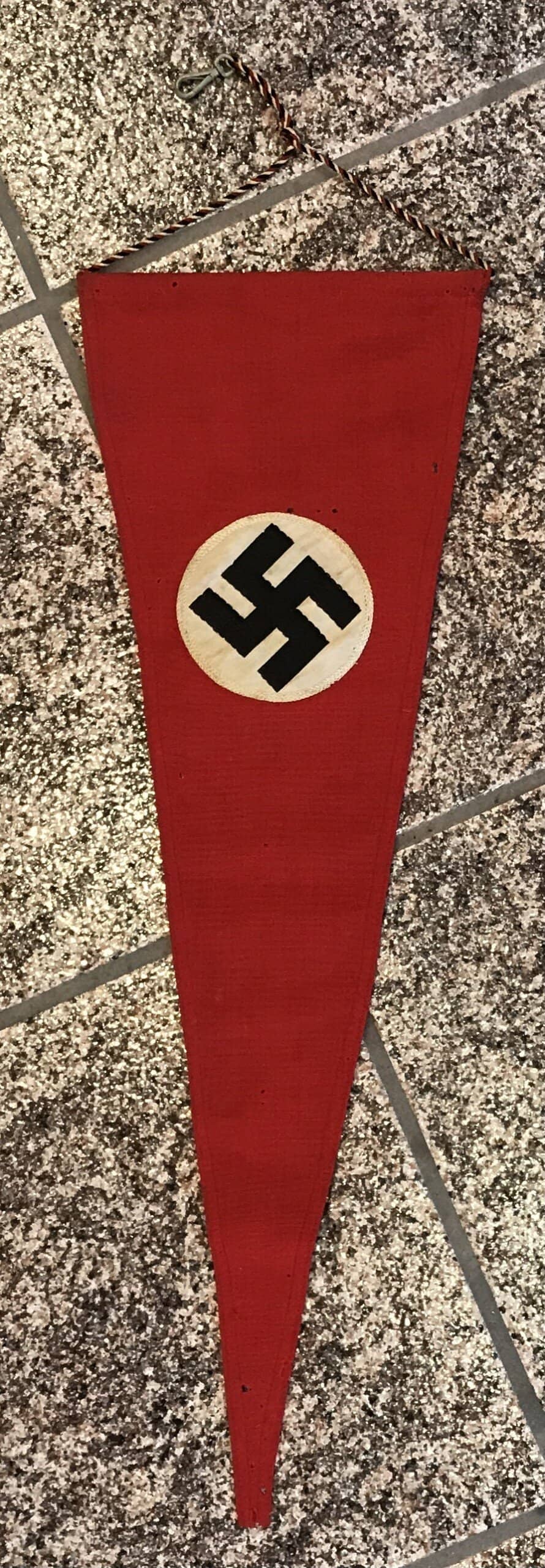 Museum-Certified WWII German NSDAP Pennant, Vet Bring-Back