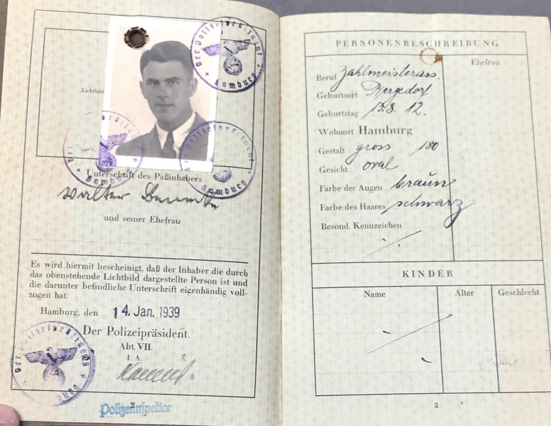WWII NSDAP Passport – Gettysburg Museum Certified