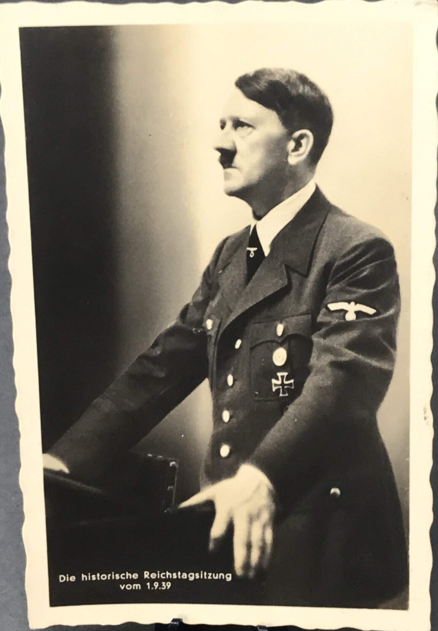 Rare 1939 Adolf Hitler Photo by Hoffman - Certified
