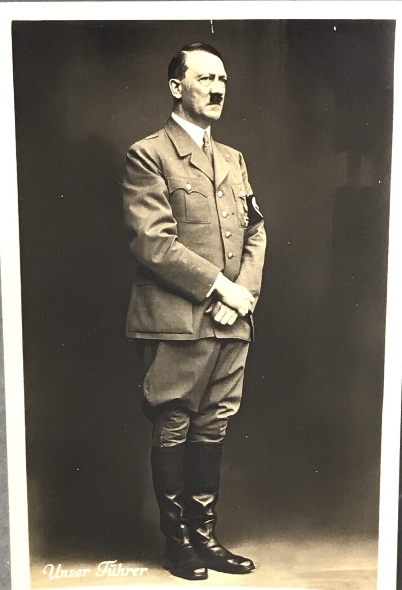 Certified 1930s Adolf Hitler Photo Postcard – Rare Find