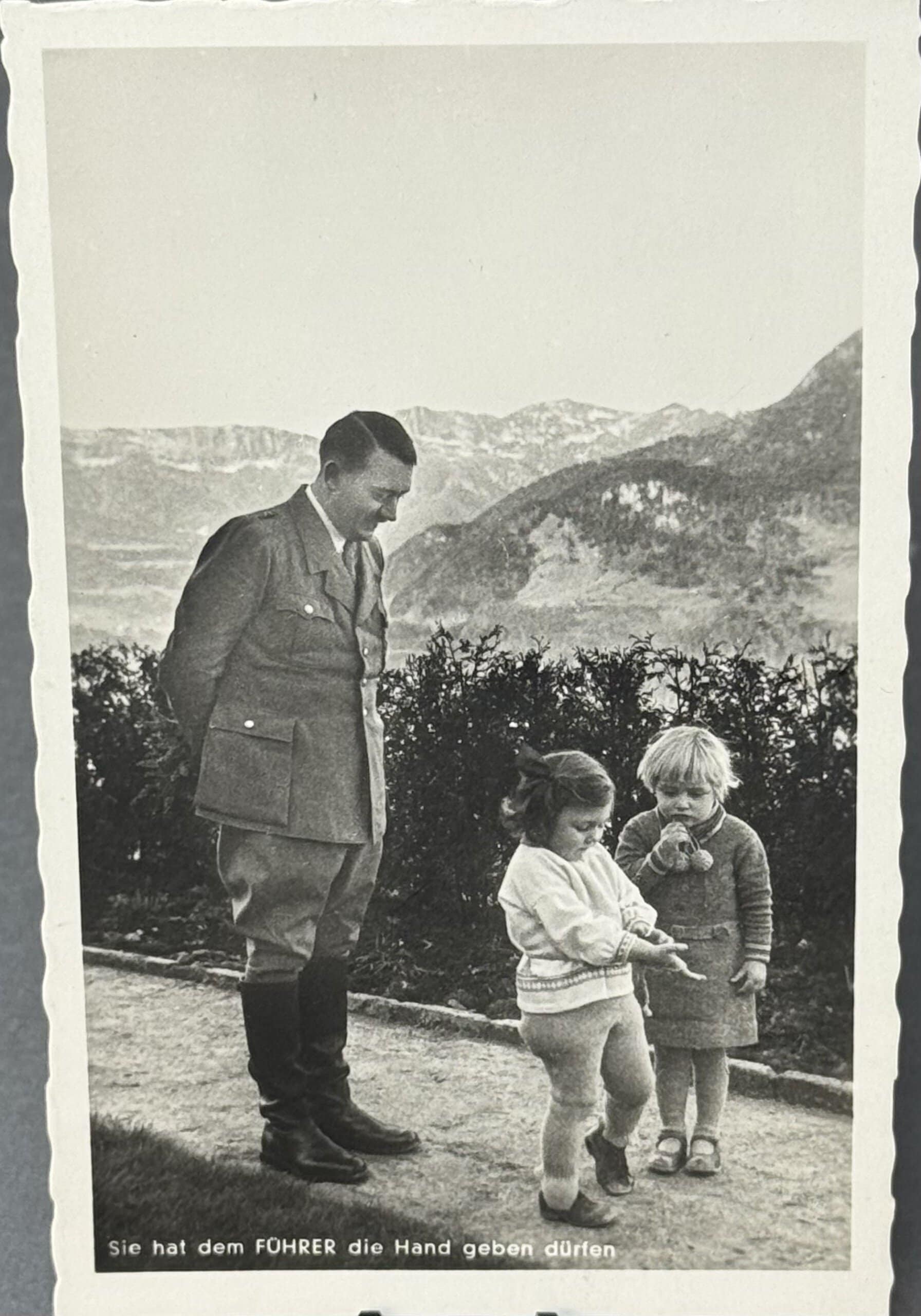 Rare 1930s Hoffman Photo of Hitler with Youth – Museum COA