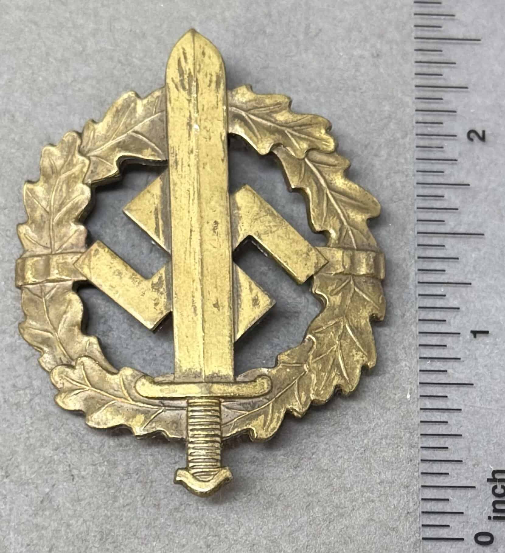 WWII German SA/SS Sports Badge Bronze – Museum COA