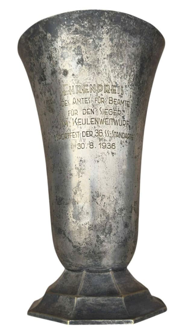 Rare 1936 Waffen SS Silver Goblet – Certified Relic