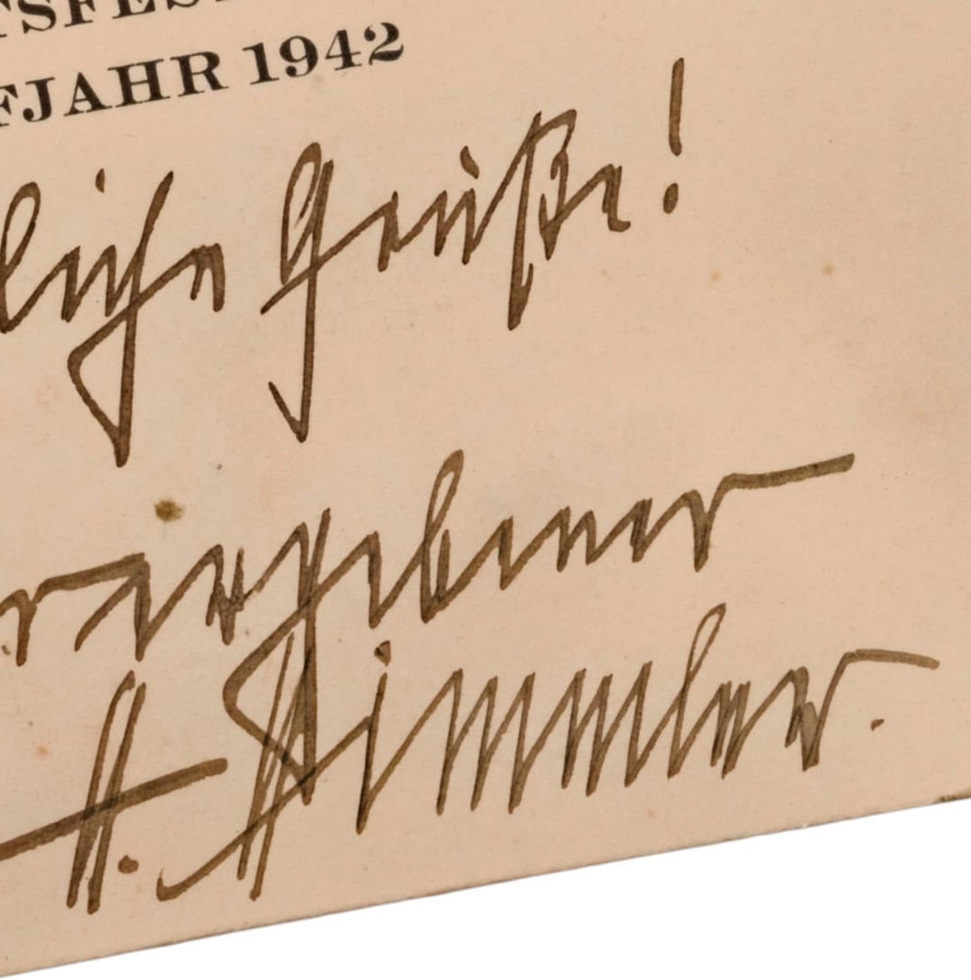 Rare Himmler Autograph: Historic WWII Relic for Sale