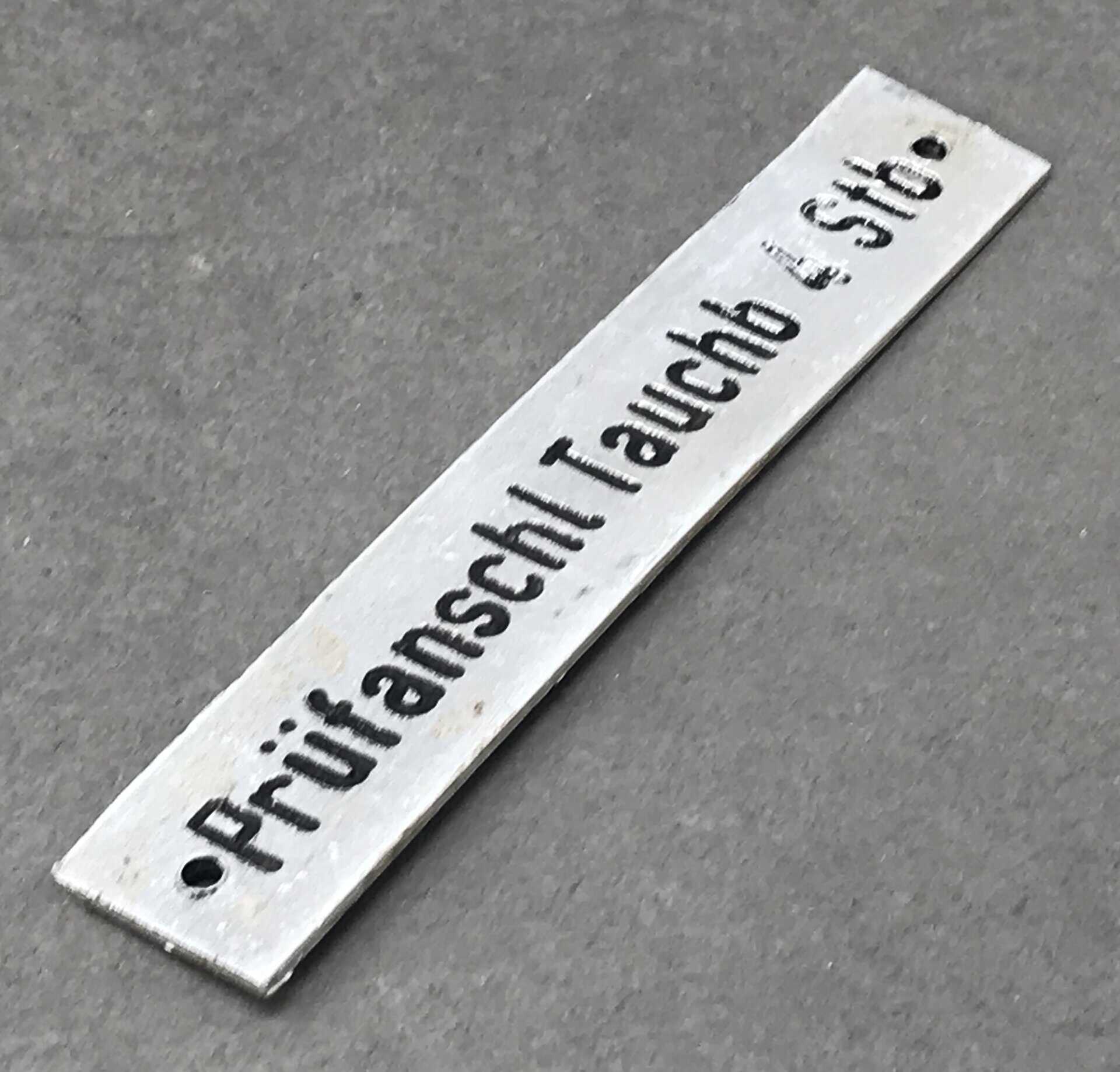 Rare WWII German U-Boat Data Plate - Certified Authentic