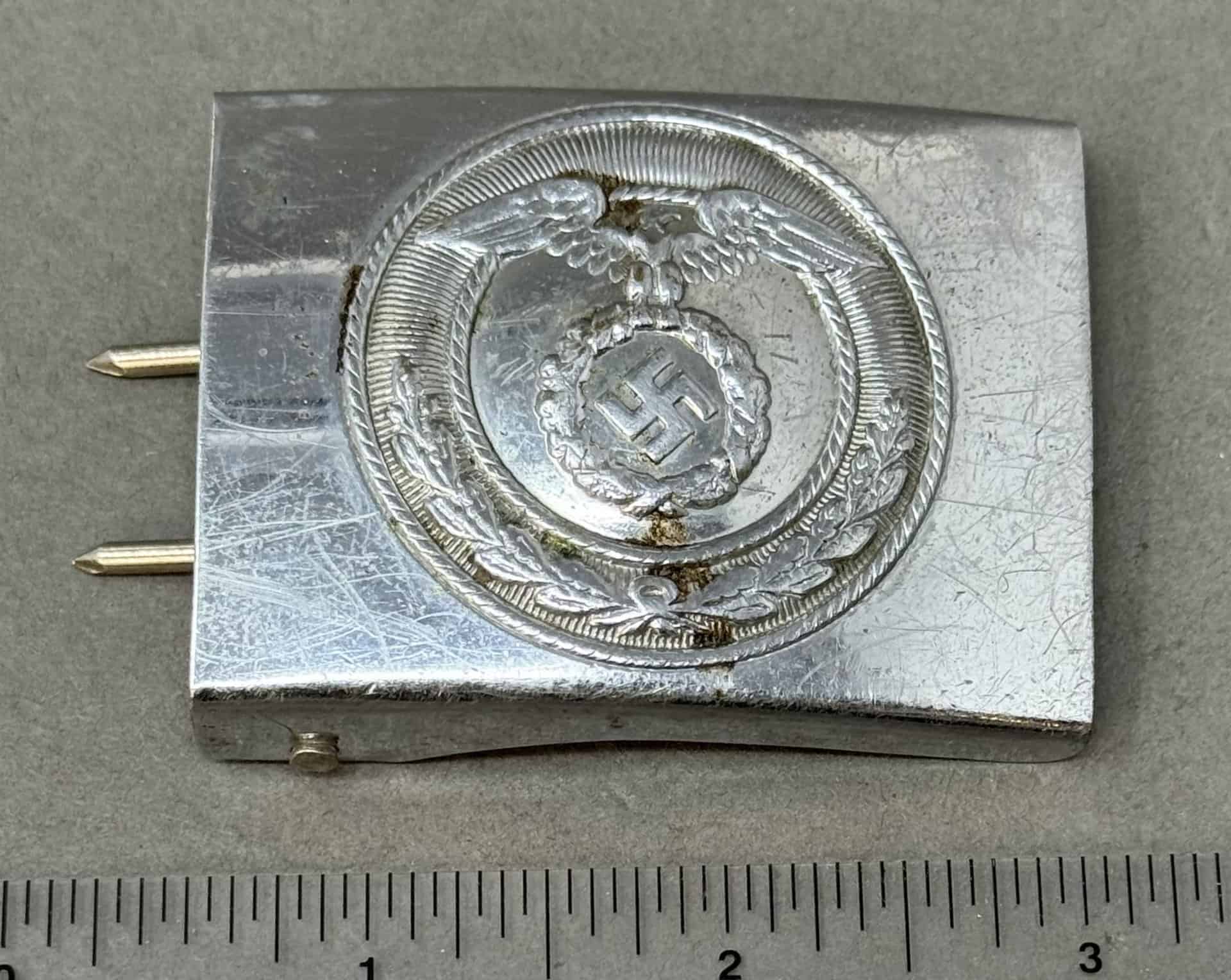 Rare Original German NSKK Belt Buckle – Vet Bringback, COA