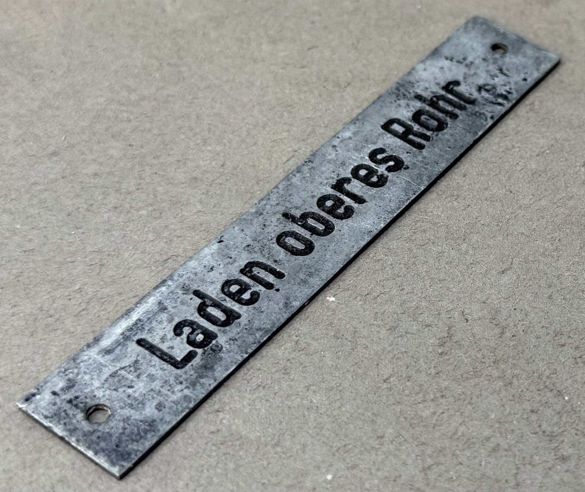 Very Rare WWII Kriegsmarine U-Boat Data Plate, Certified