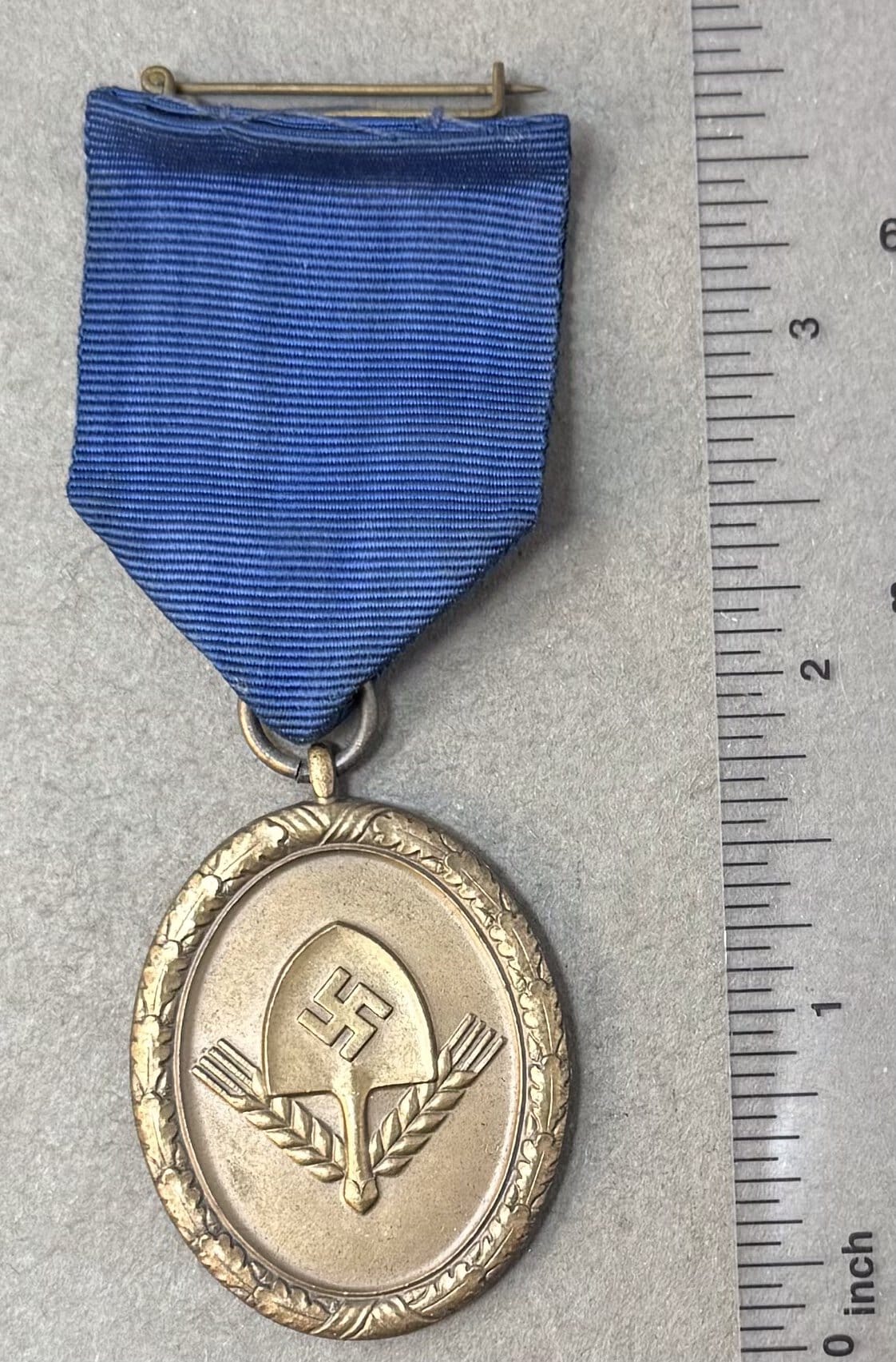 Original WWII German RAD Four-Year Long Service Medal – COA