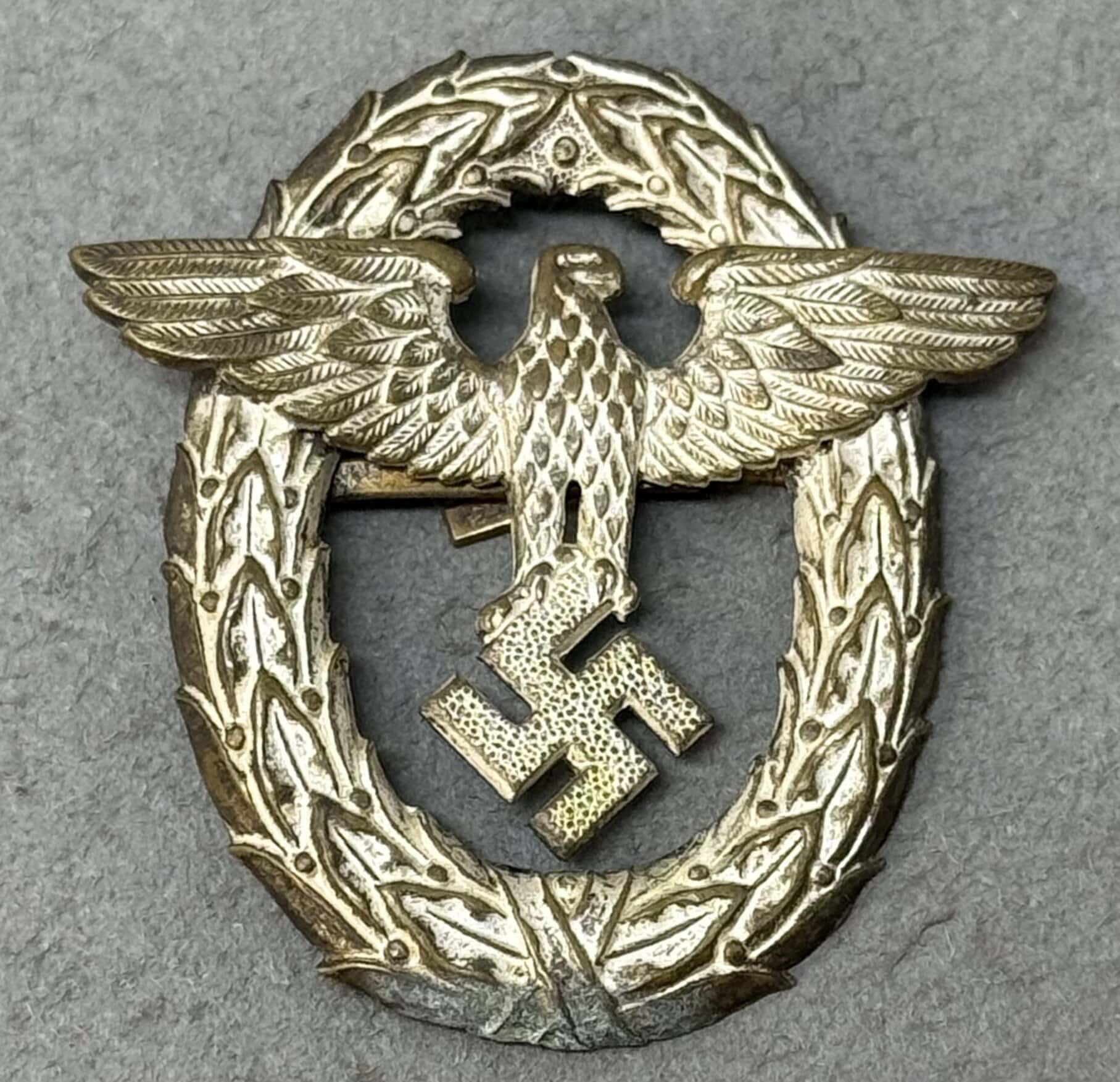 WWII German Police NCO Visor Cap - Museum Gettysburg COA