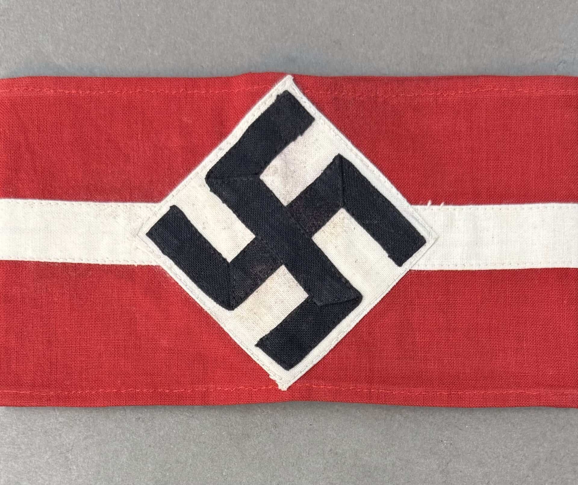 Original WWII Hitler Youth Armband - Vet Bring-Back, COA