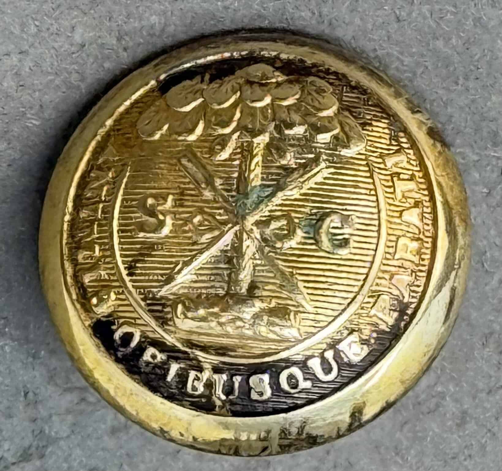 Rare Non-Excavated Civil War SC Confederate Button - COA