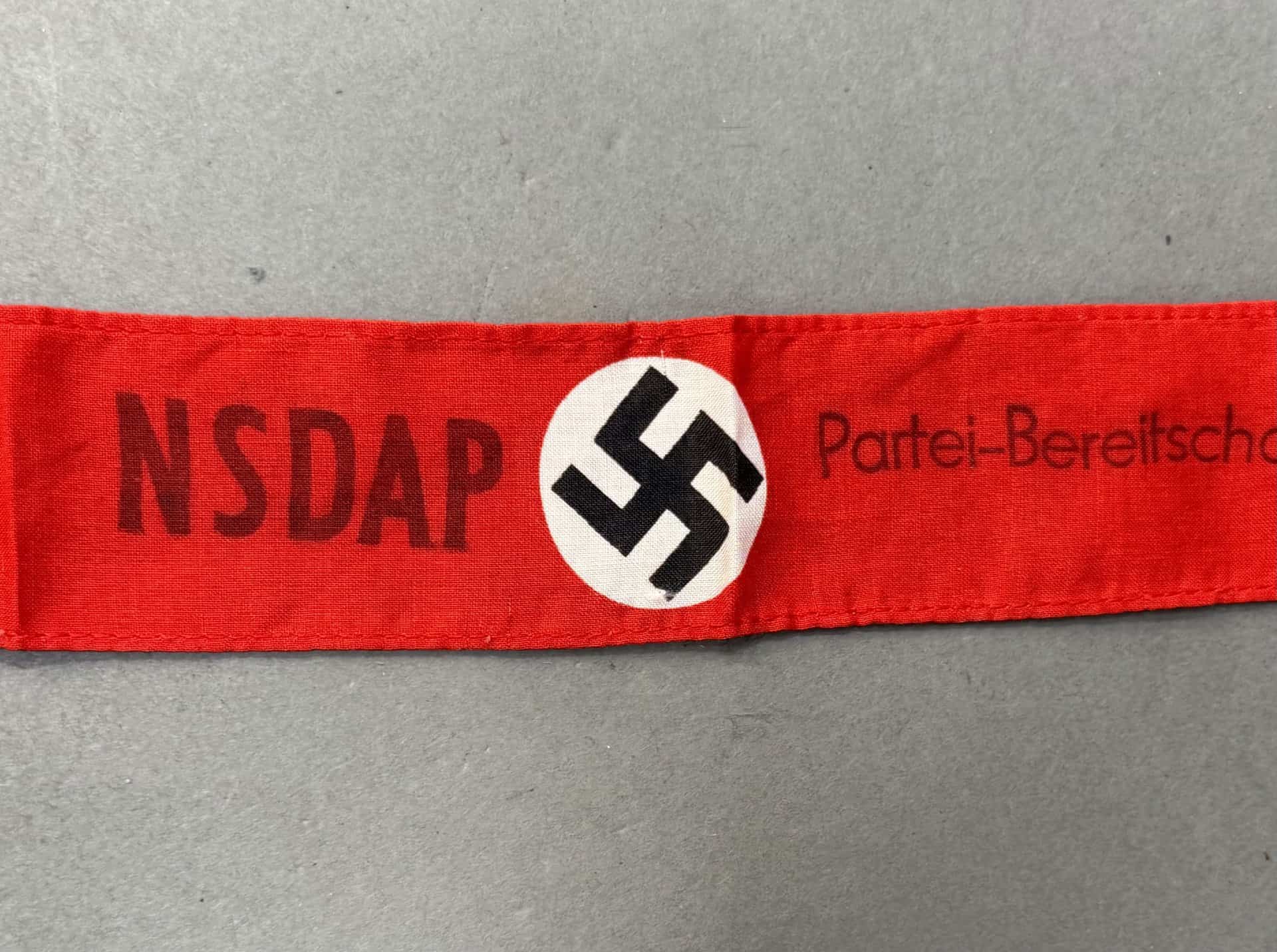 Rare WWII NSDAP Partei-Bereitschaft Armband – Museum COA