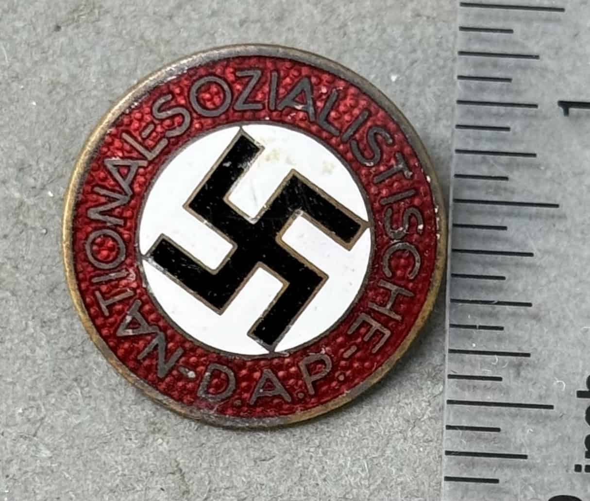 Original NSDAP RZM Enamel Badge – Gettysburg Certified
