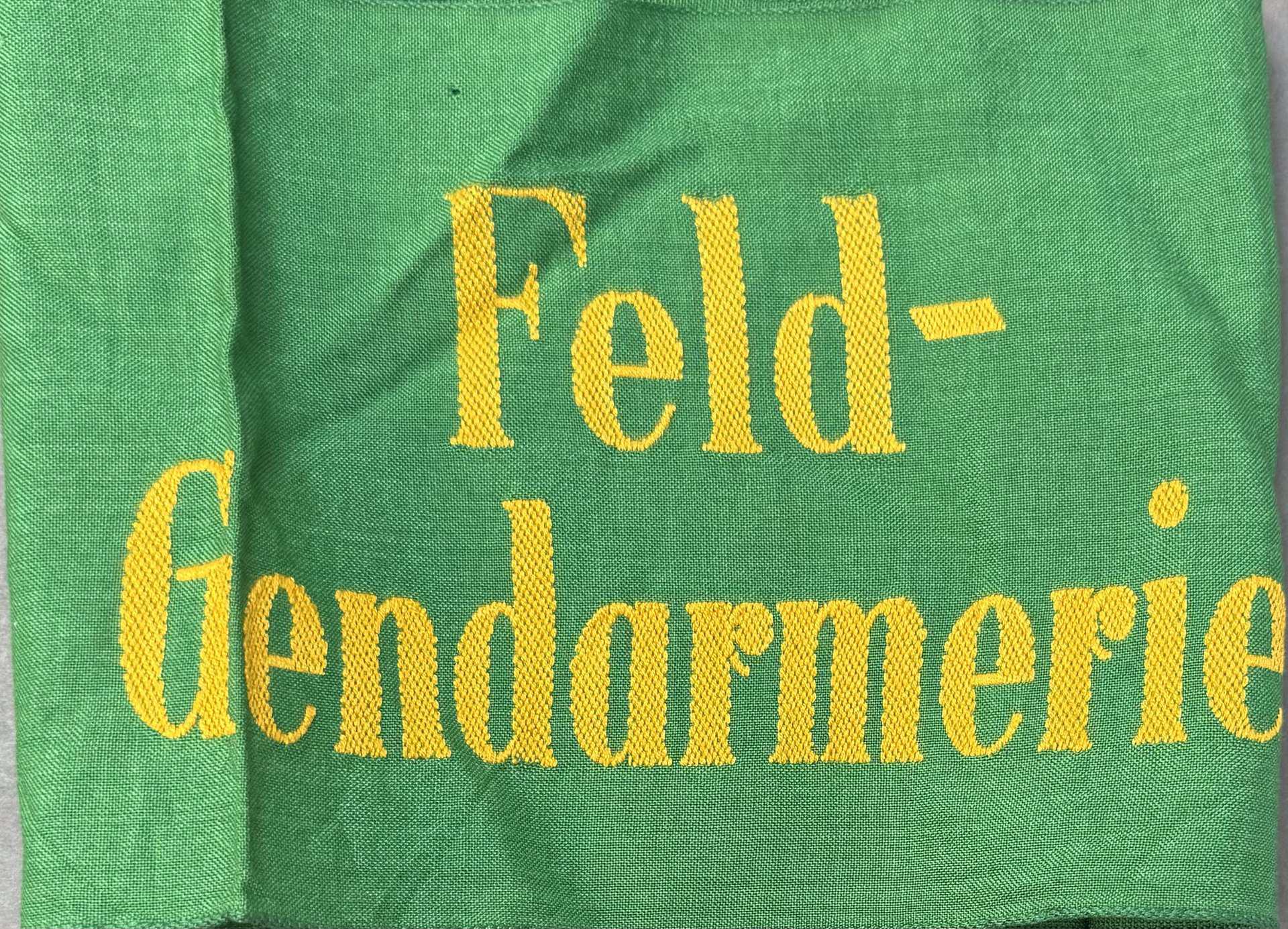 Original Very Rare WWII German Field Police Armband - COA