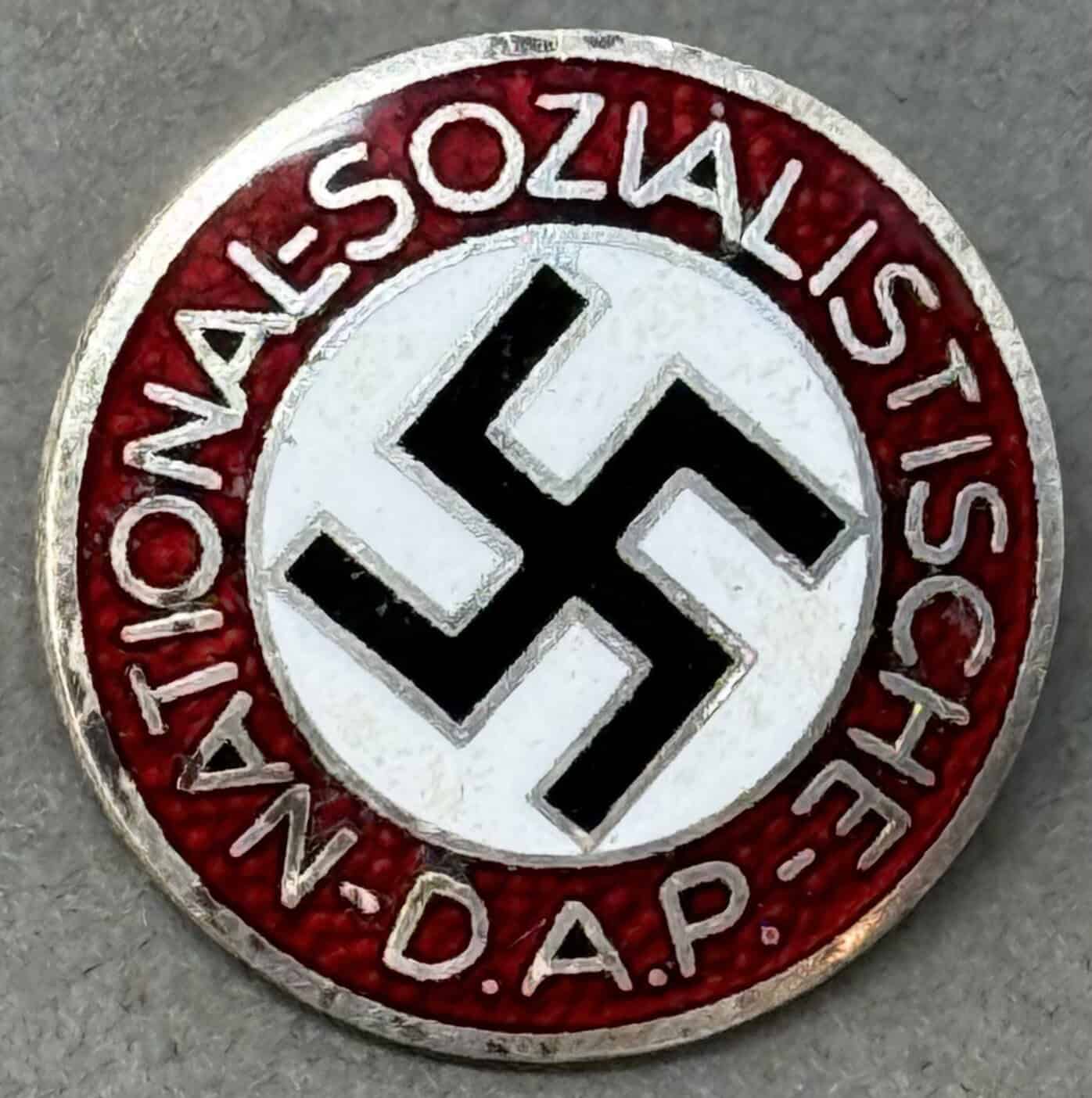 Gettysburg Museum Certified RZM NSDAP Enamel Badge