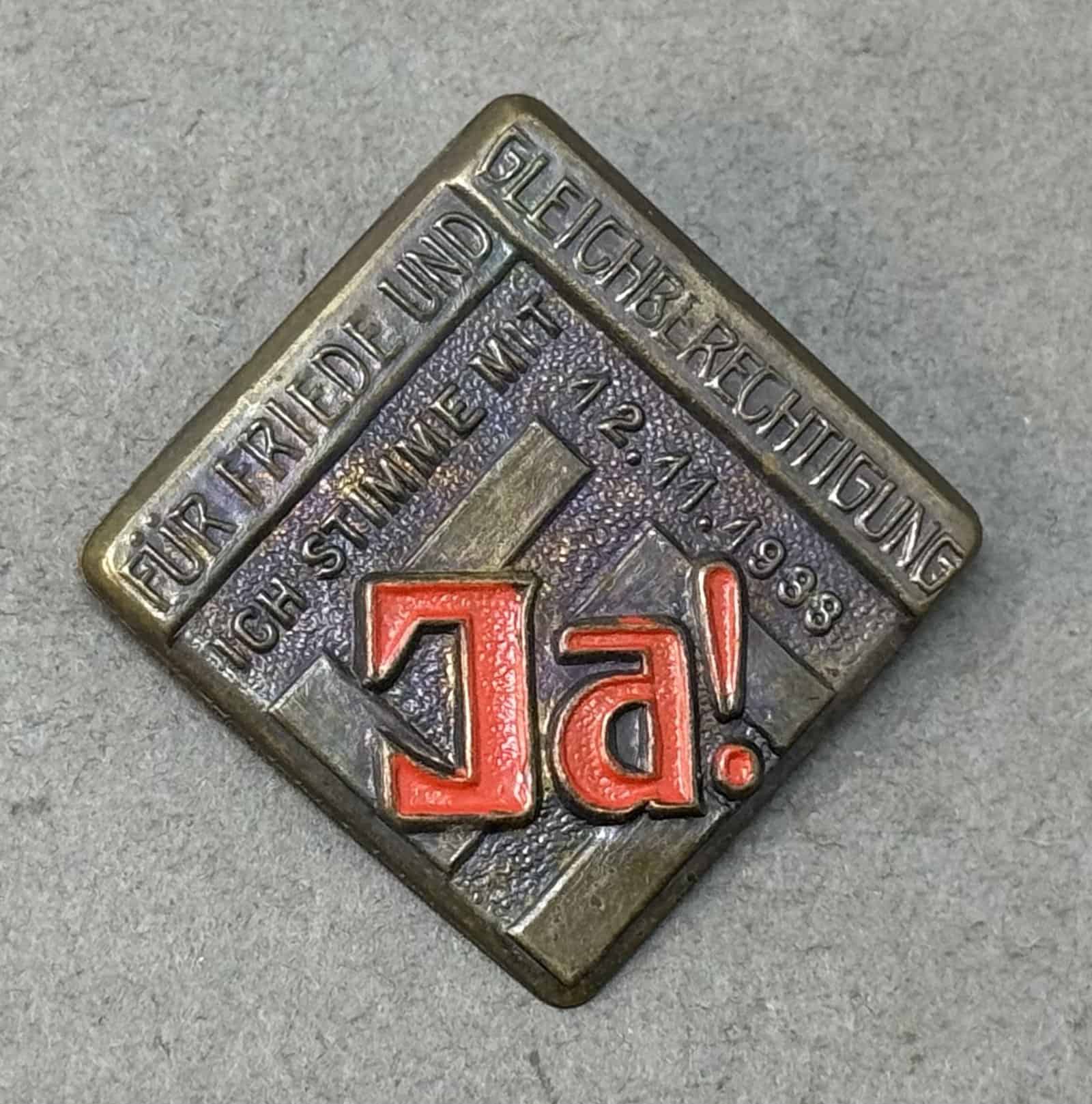 Hitler 1933 Election Badge - Mega Rare | Museum COA