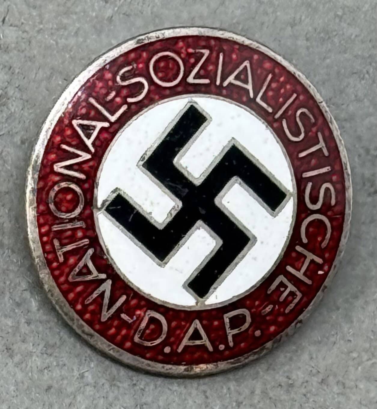 German NSDAP Enamel Badge | Gettysburg Museum COA