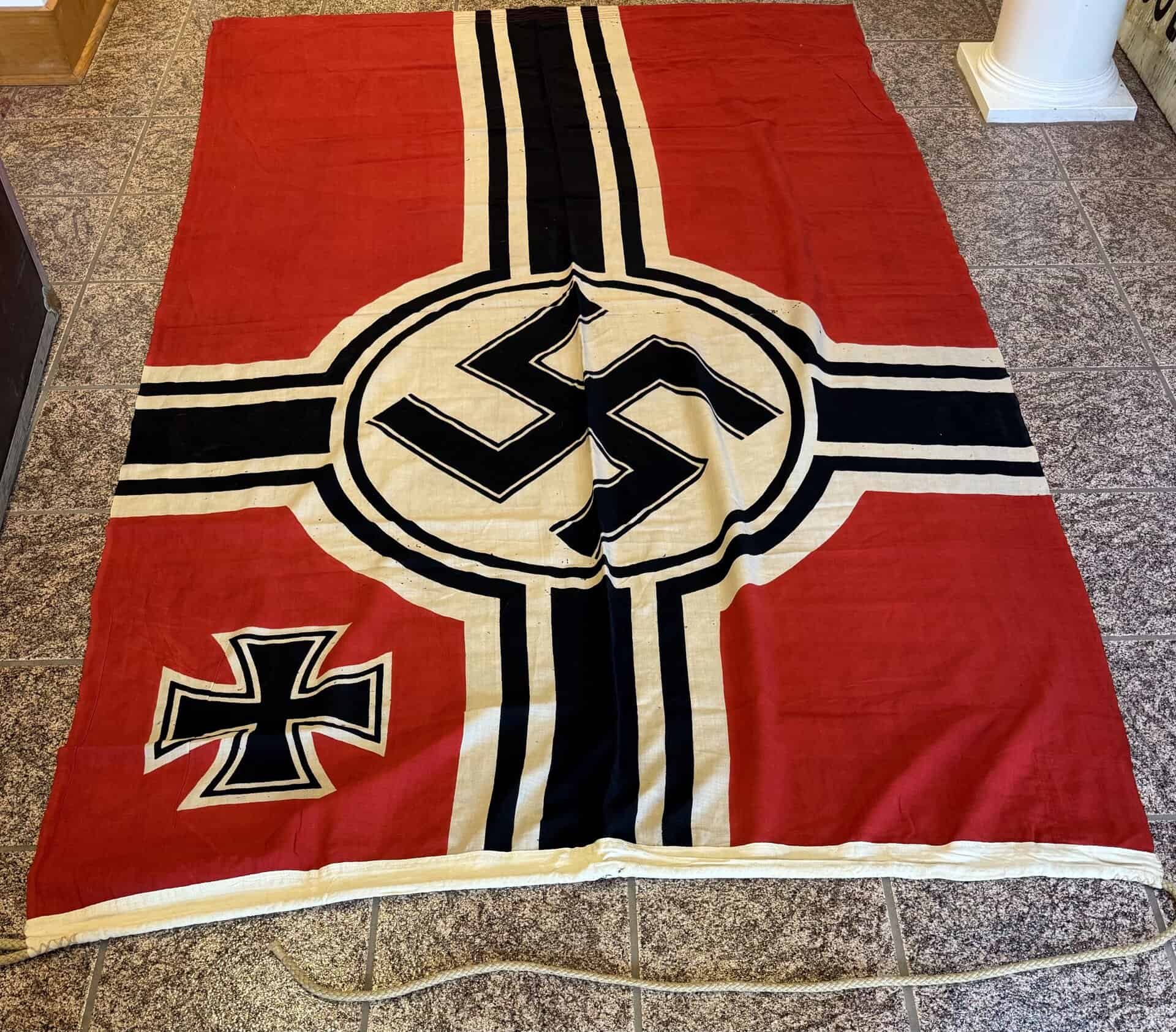 Rare WWII Reichskriegsflagge - U.S. Vet Bring-Back, COA