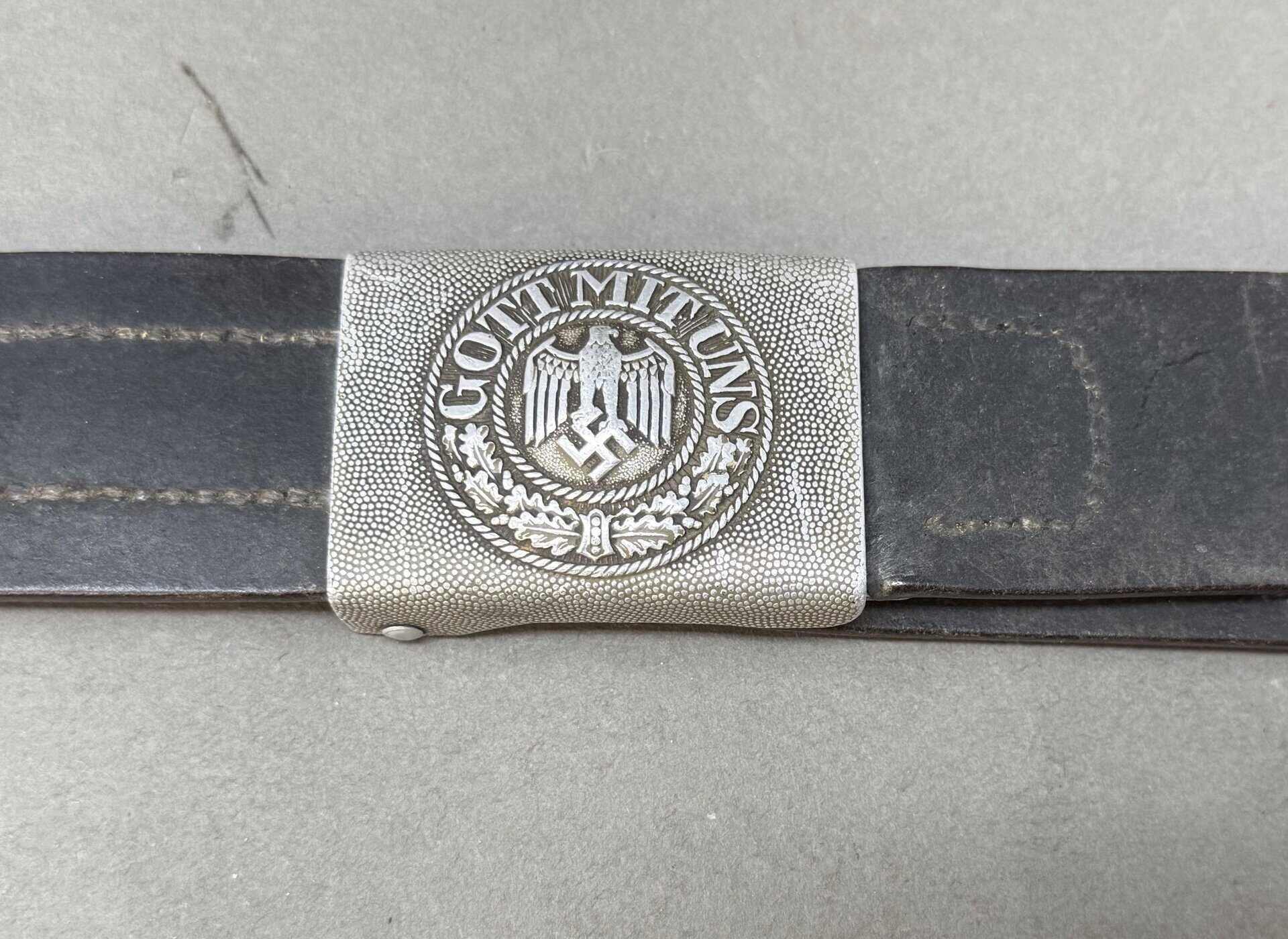 Rare WWII German Heer Cut-Off Buckle - GI Bring-Back COA