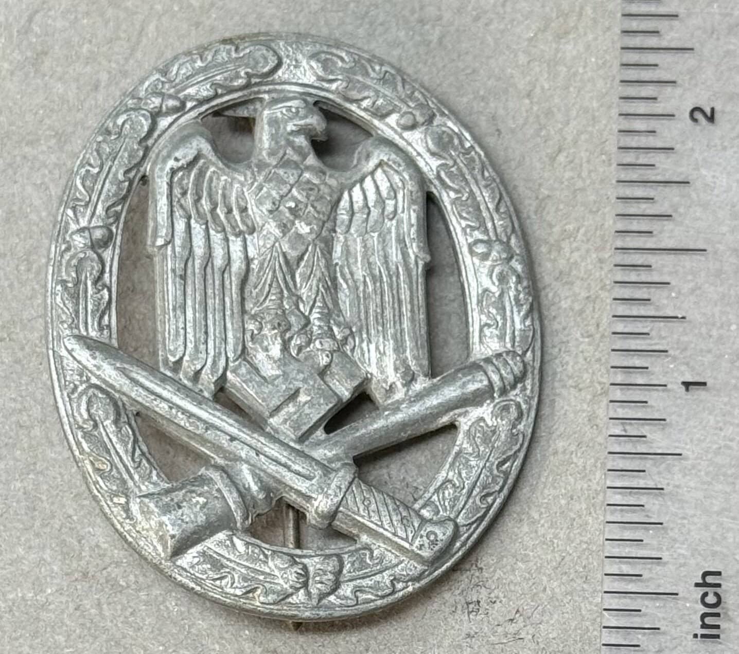 Scarce WWII German General Assault Badge – Gettysburg COA