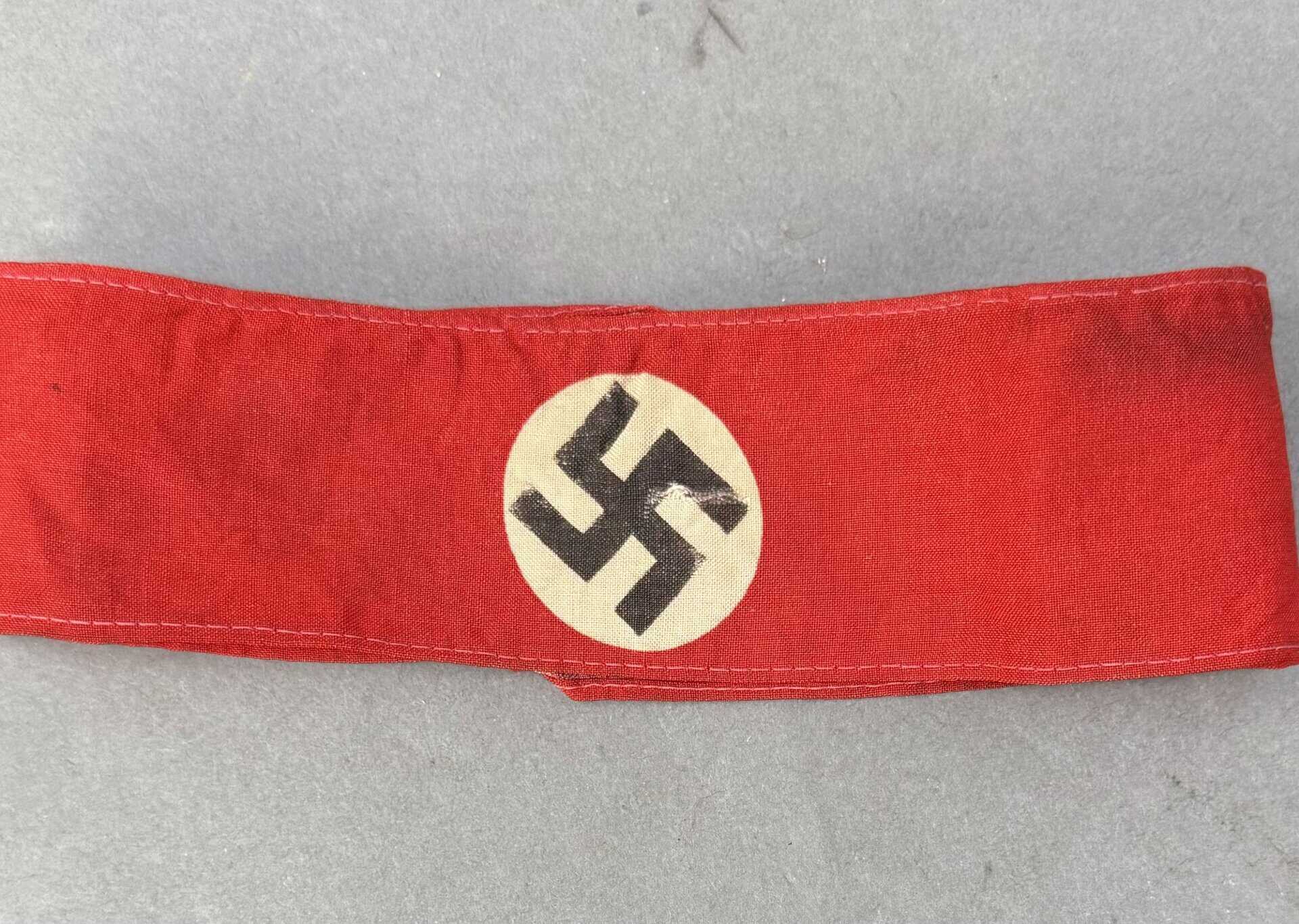 Original Unstamped NSDAP Party Readiness Armband - COA, Rare