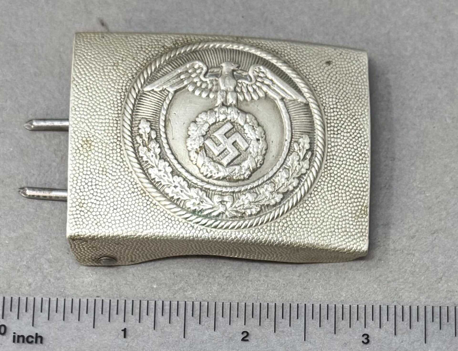 Rare German NSKK Belt Buckle — WWII Bring-Back COA