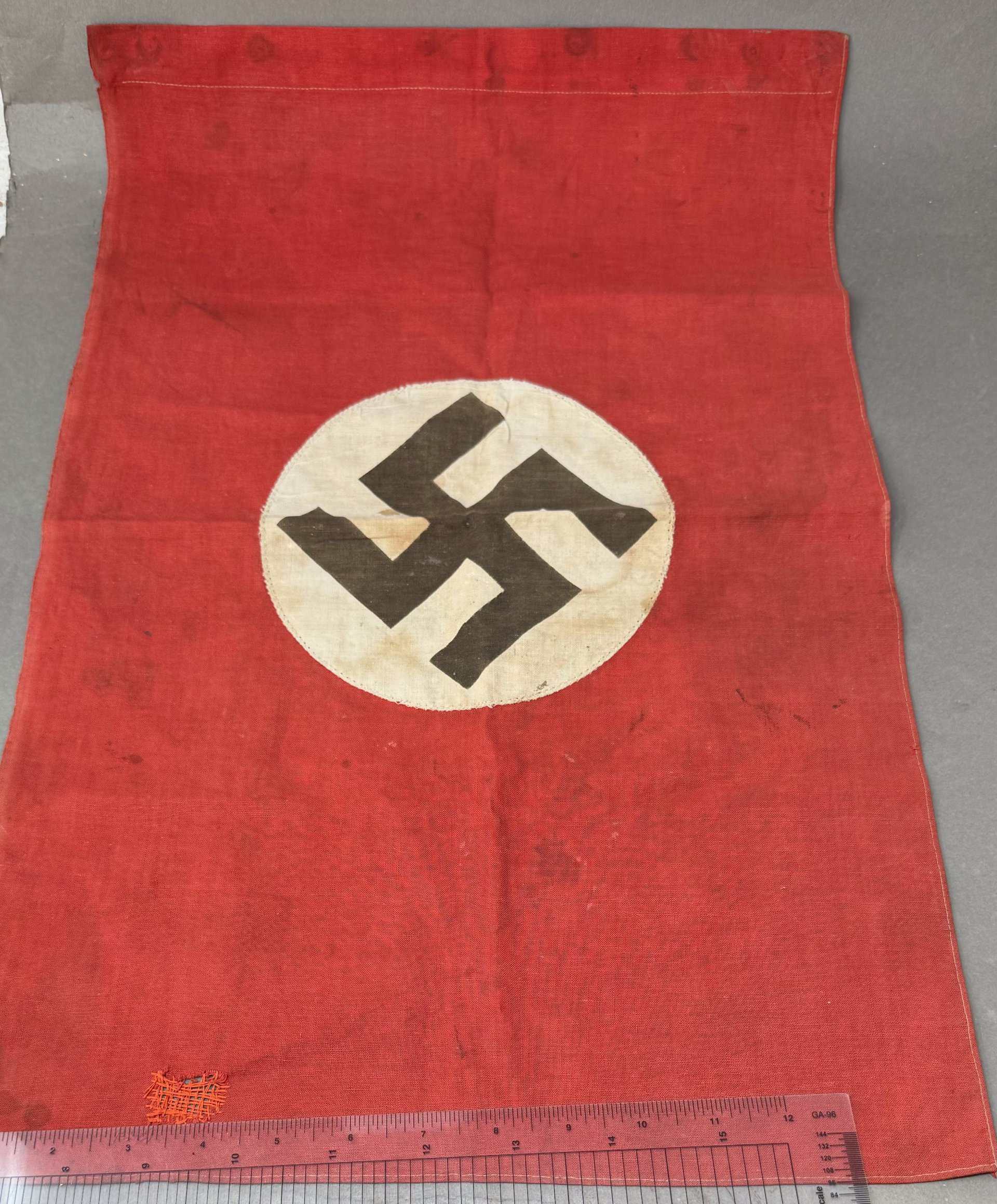 Rare WWII German NSDAP Flag – Gettysburg Museum Certified