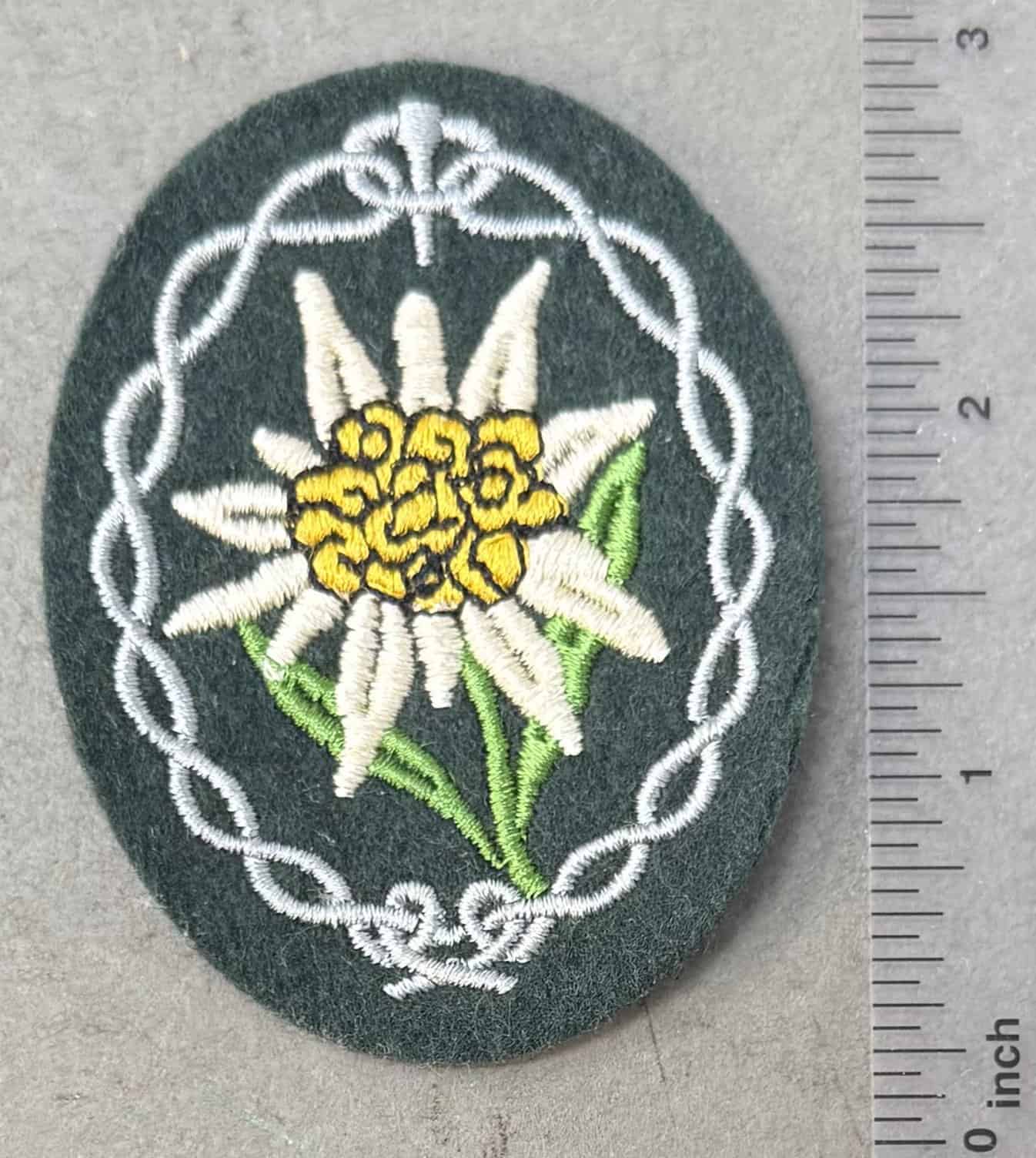 Rare Original WWII Gebirgsjäger Edelweiss Patch | COA
