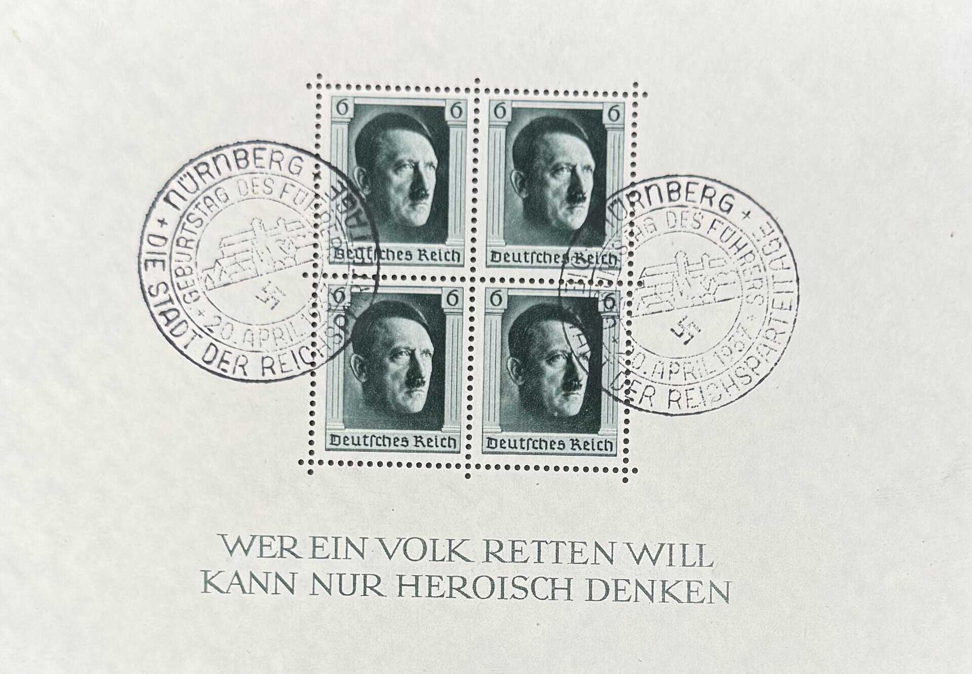 Adolf Hitler Block - Museum Auth. - Gettysburg COA